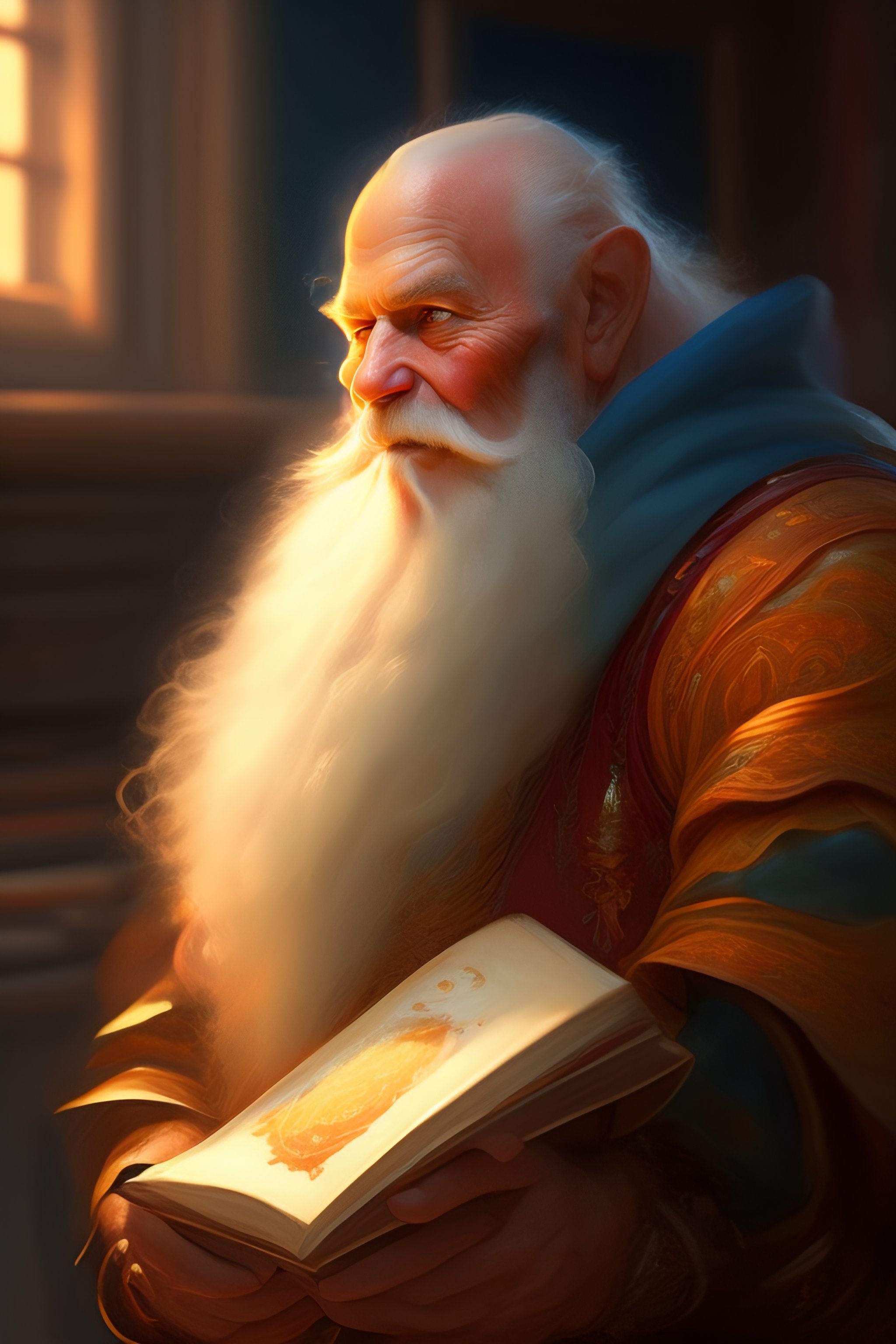 Lexica - Old gnome librarian, by justin gerard and greg rutkowski ...