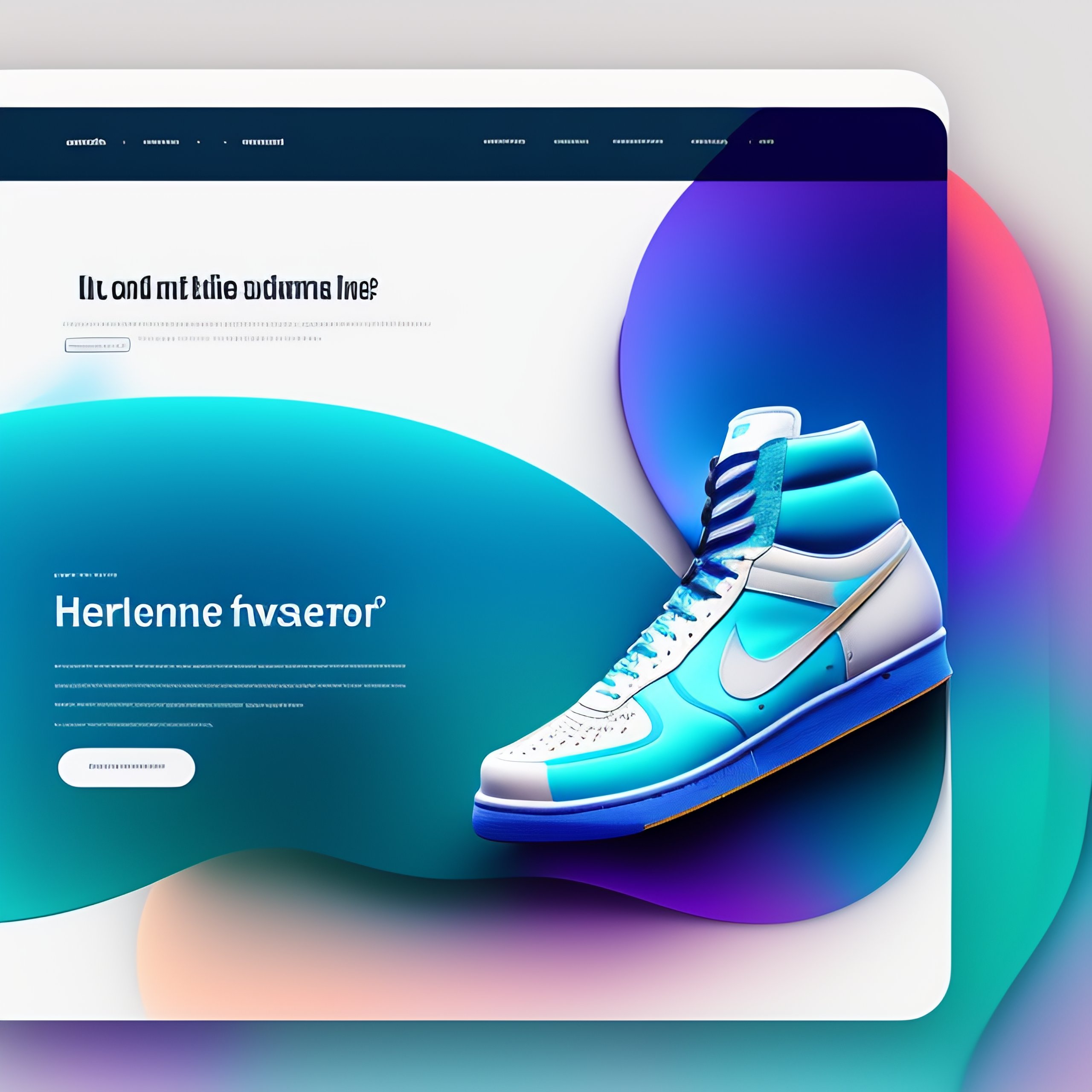 Lexica - Create a landing page hero section for a shoe brand, white ...