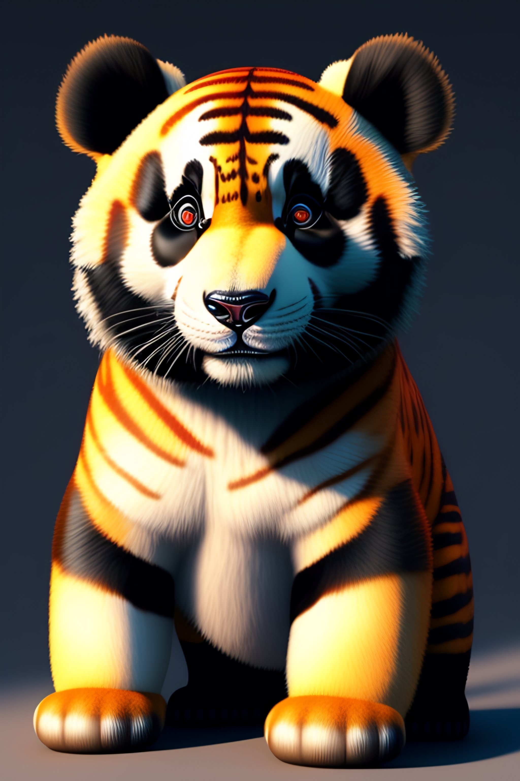 Lexica - Mix of a panda and a furry bengal tiger