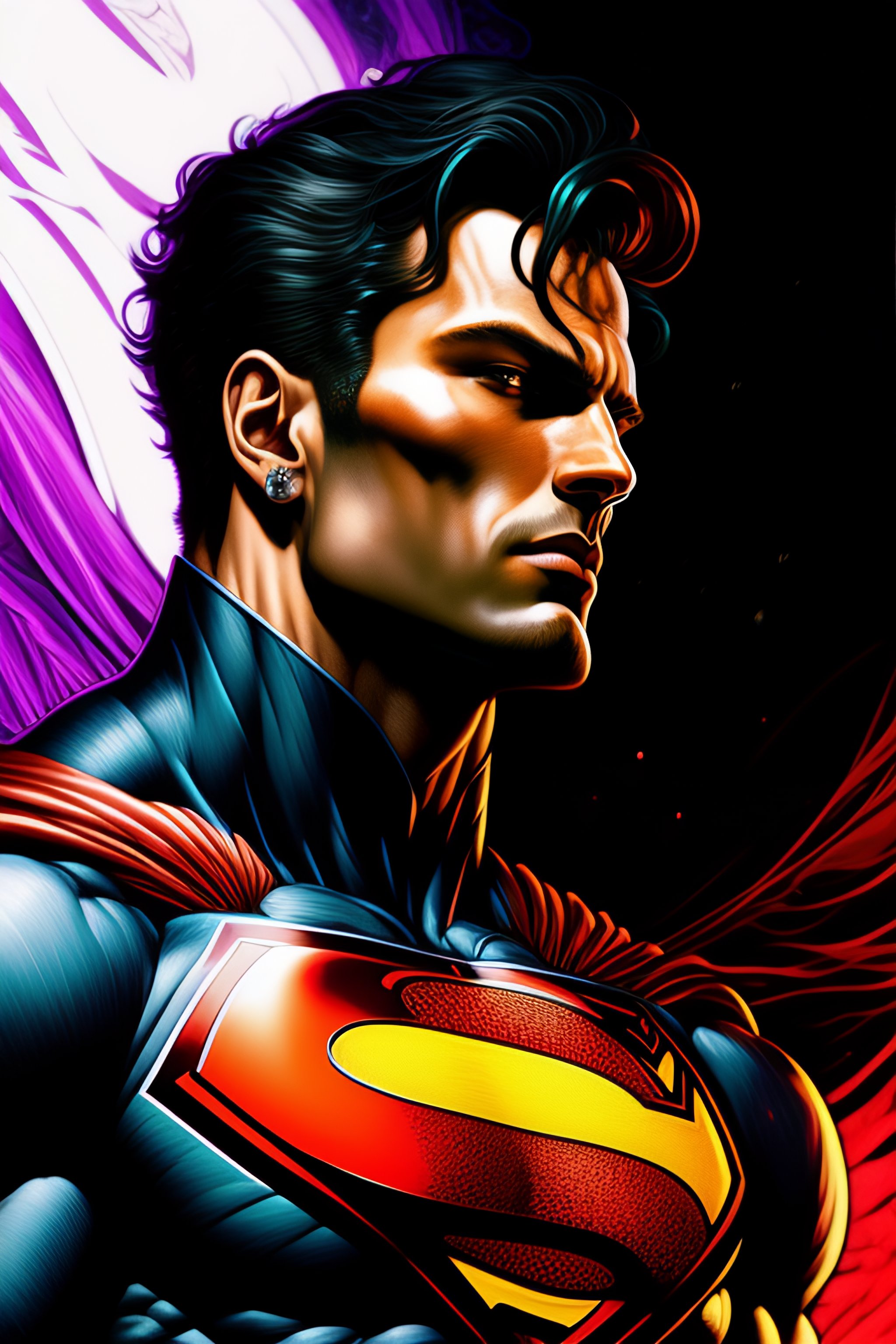 Lexica - Colorful!!! venom superman portrait by laurie greasley and ...