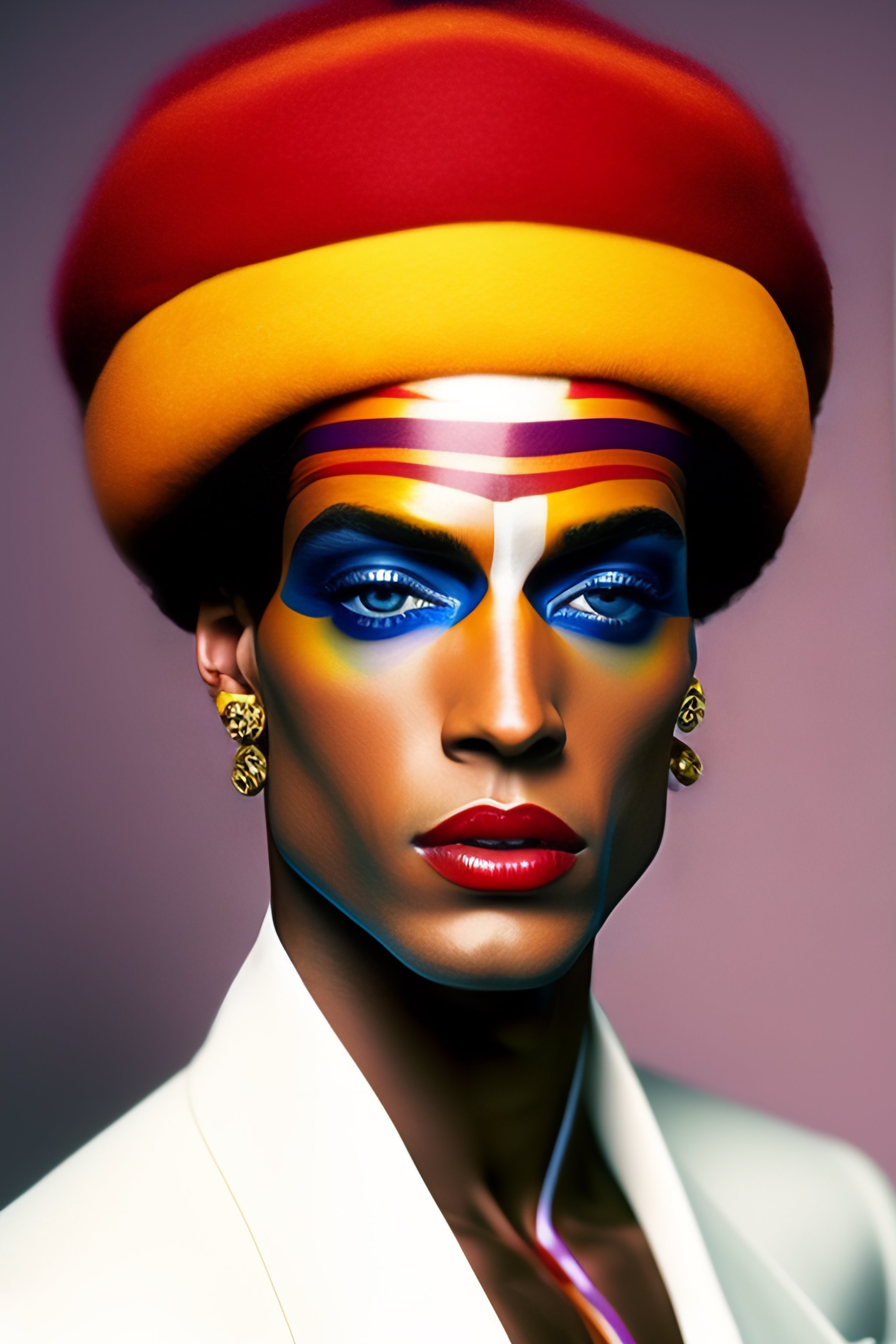 Lexica - 80s Boy George as a Ken doll, dreadlocks, delicate makeup ...