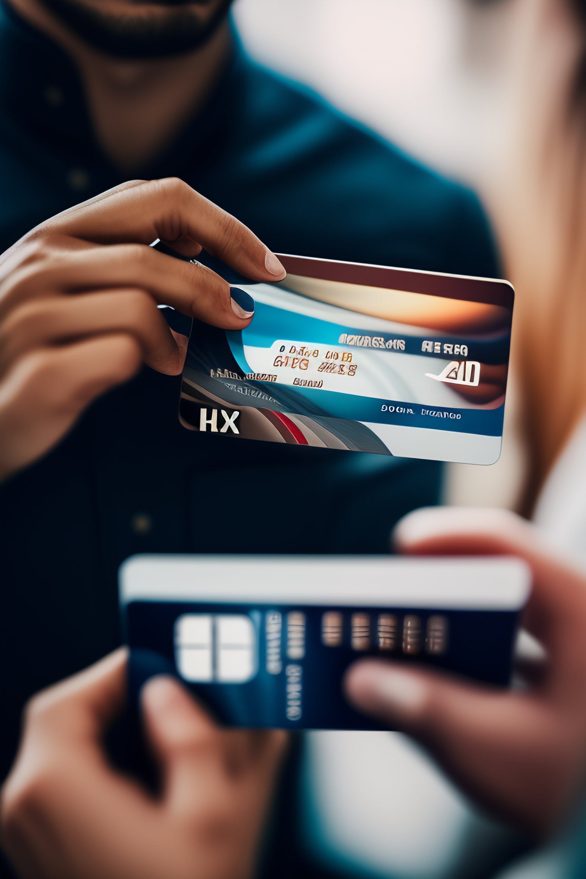 Lexica - Image of man getting credit card out of pocket in style of ...