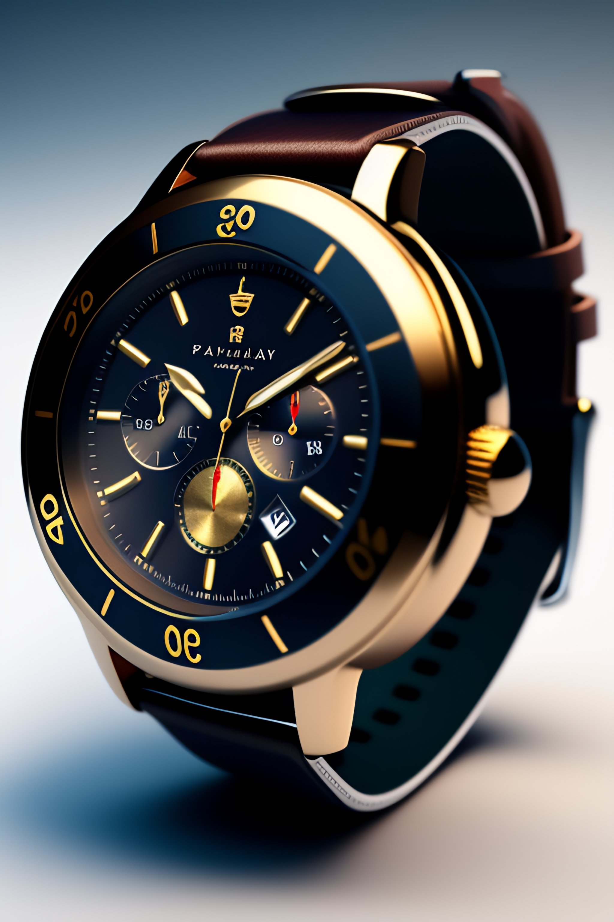 Lexica - Watch design, analog time, HD render, 4k, industrial theme, silver