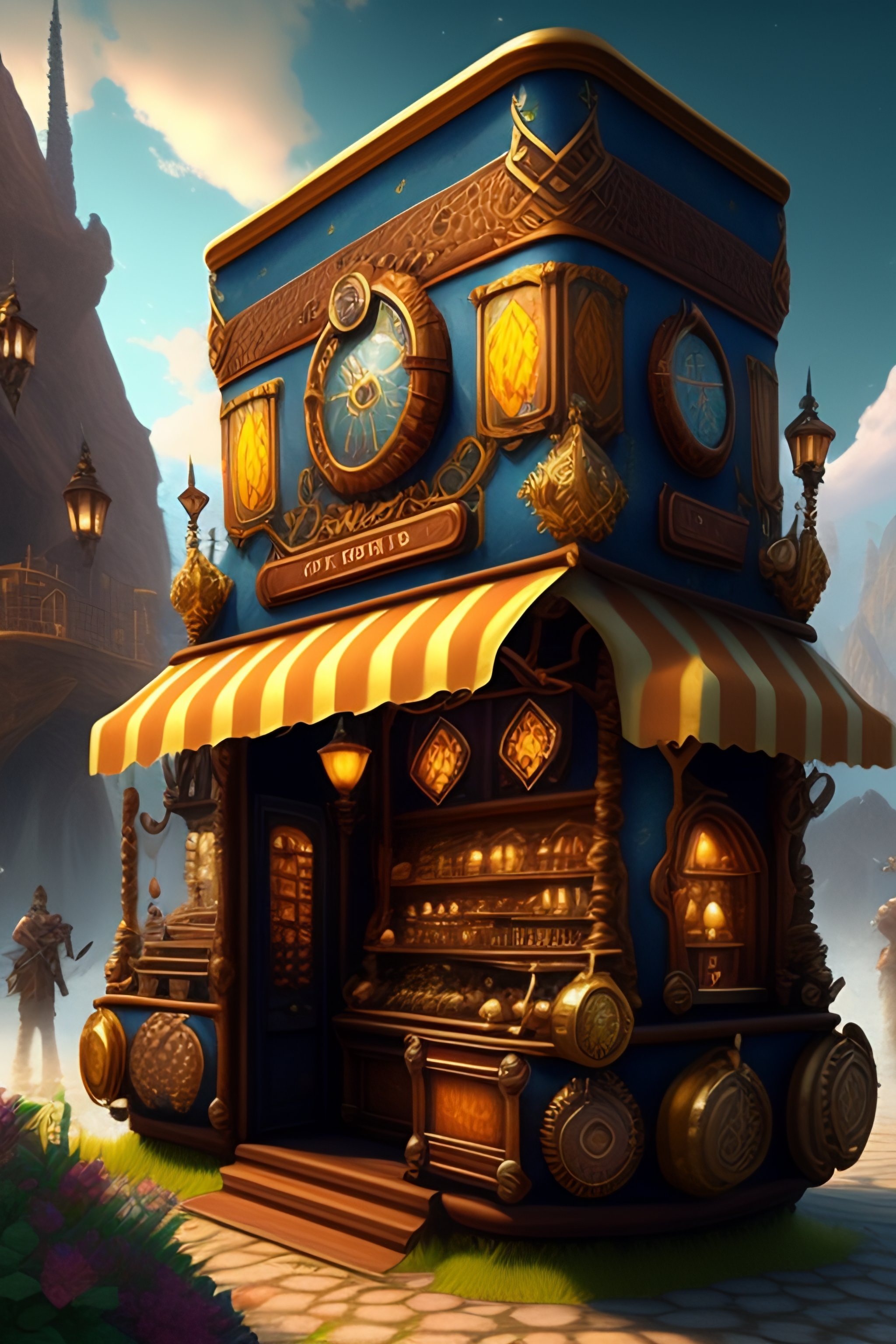 Lexica - Fantasy tile shop steampunk