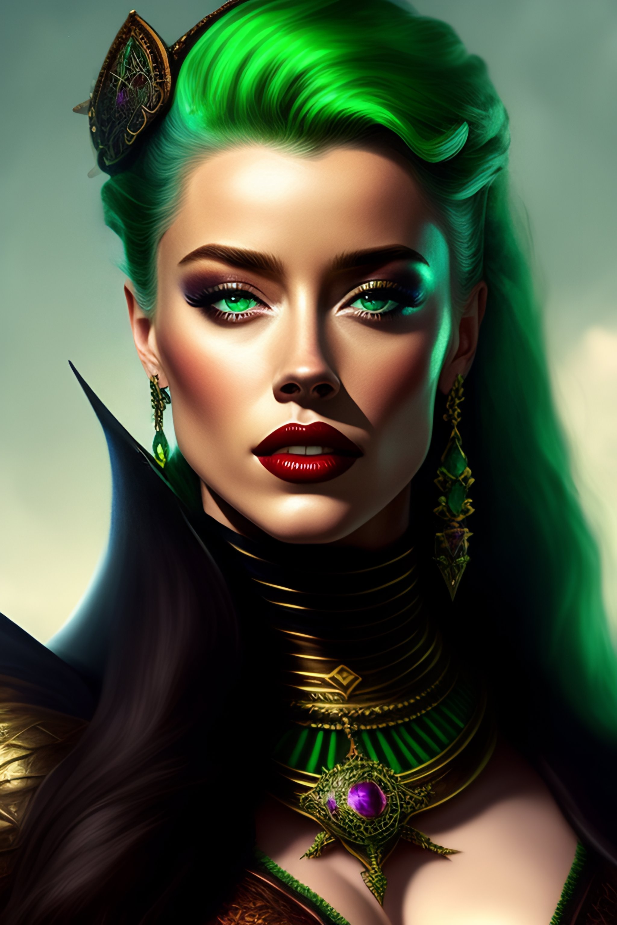 Lexica - Amber Heard like a medieval necromancer, dnd style, fantasy ...