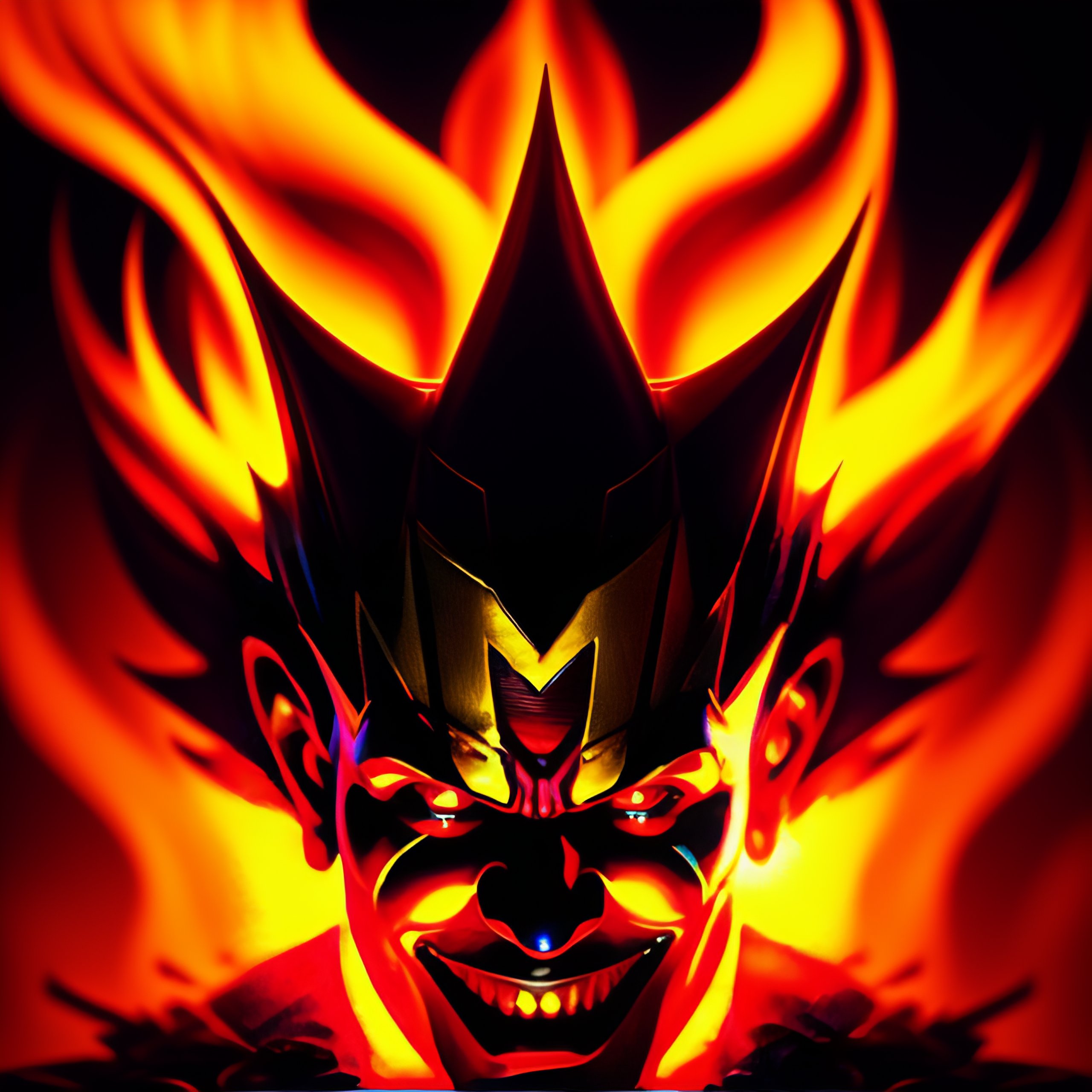 Lexica - Marvel comic style, crown of flames, horror, clown, ambient ...