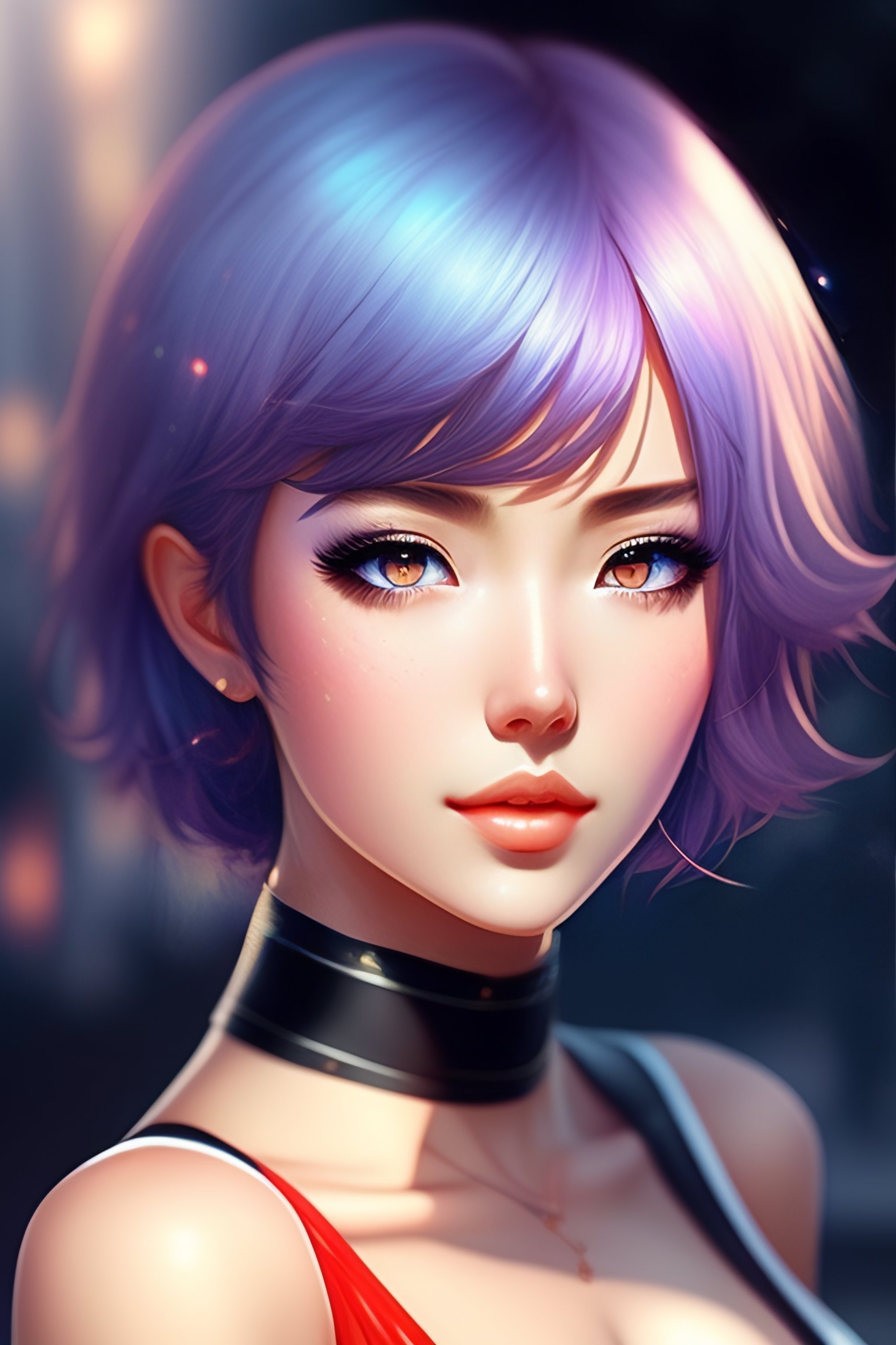 Lexica - Create a high resolution artwork of Anime Girl with Blue Eyes ...