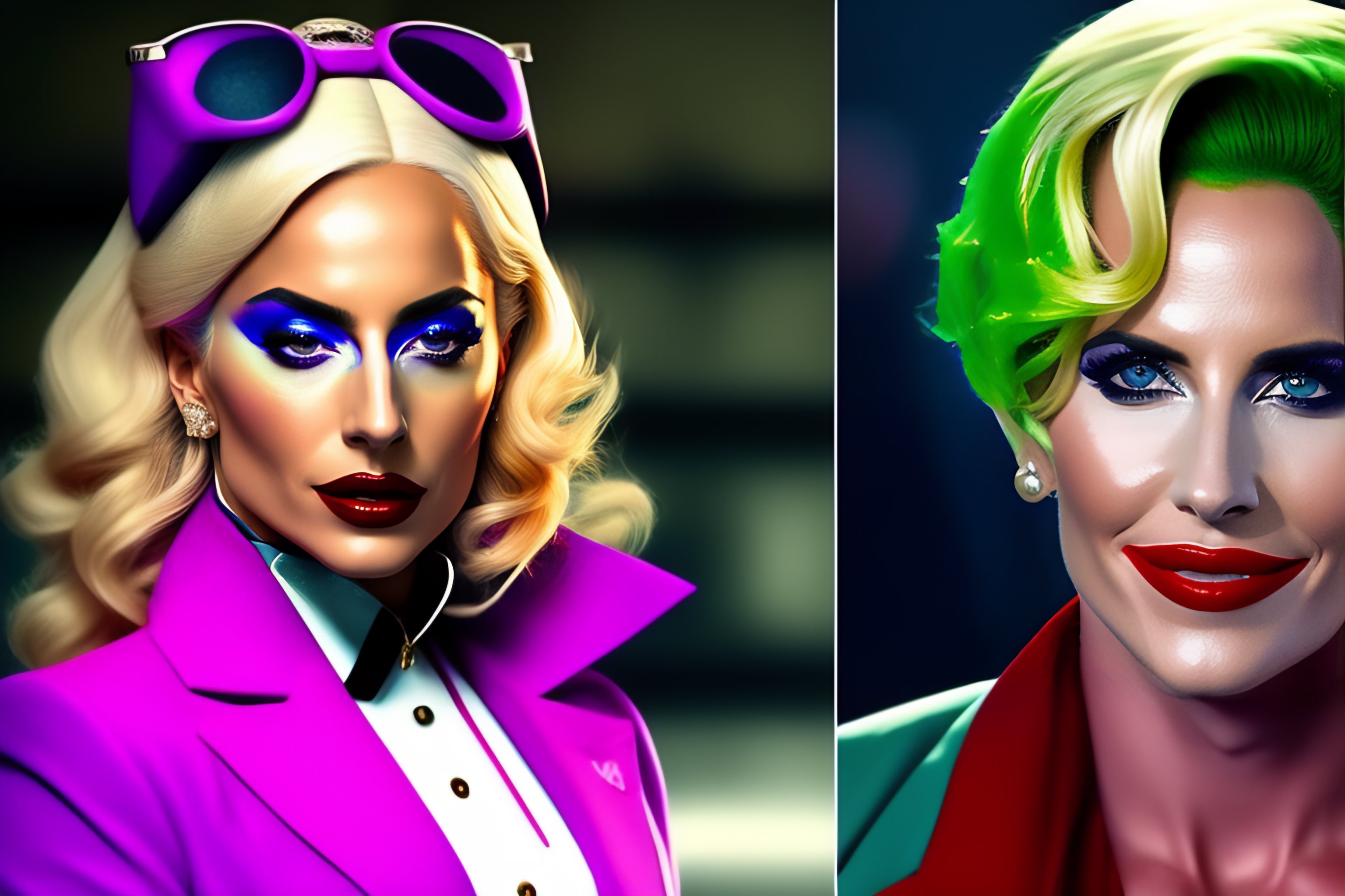 Lexica - Lady Gaga as a doctor Harleen Quinzel meeting the joker