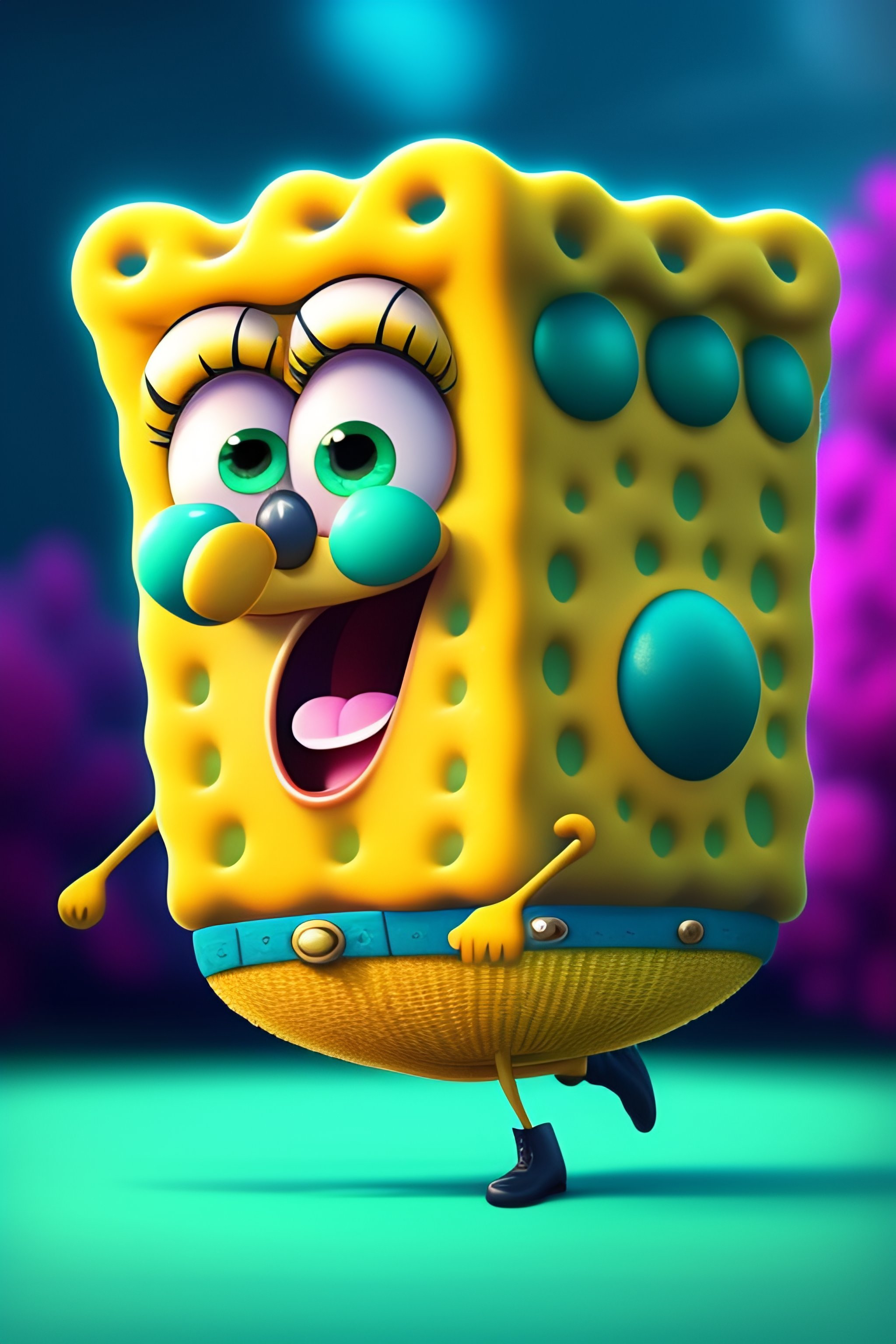 Lexica - SpongeBob SquarePants as a real-life character