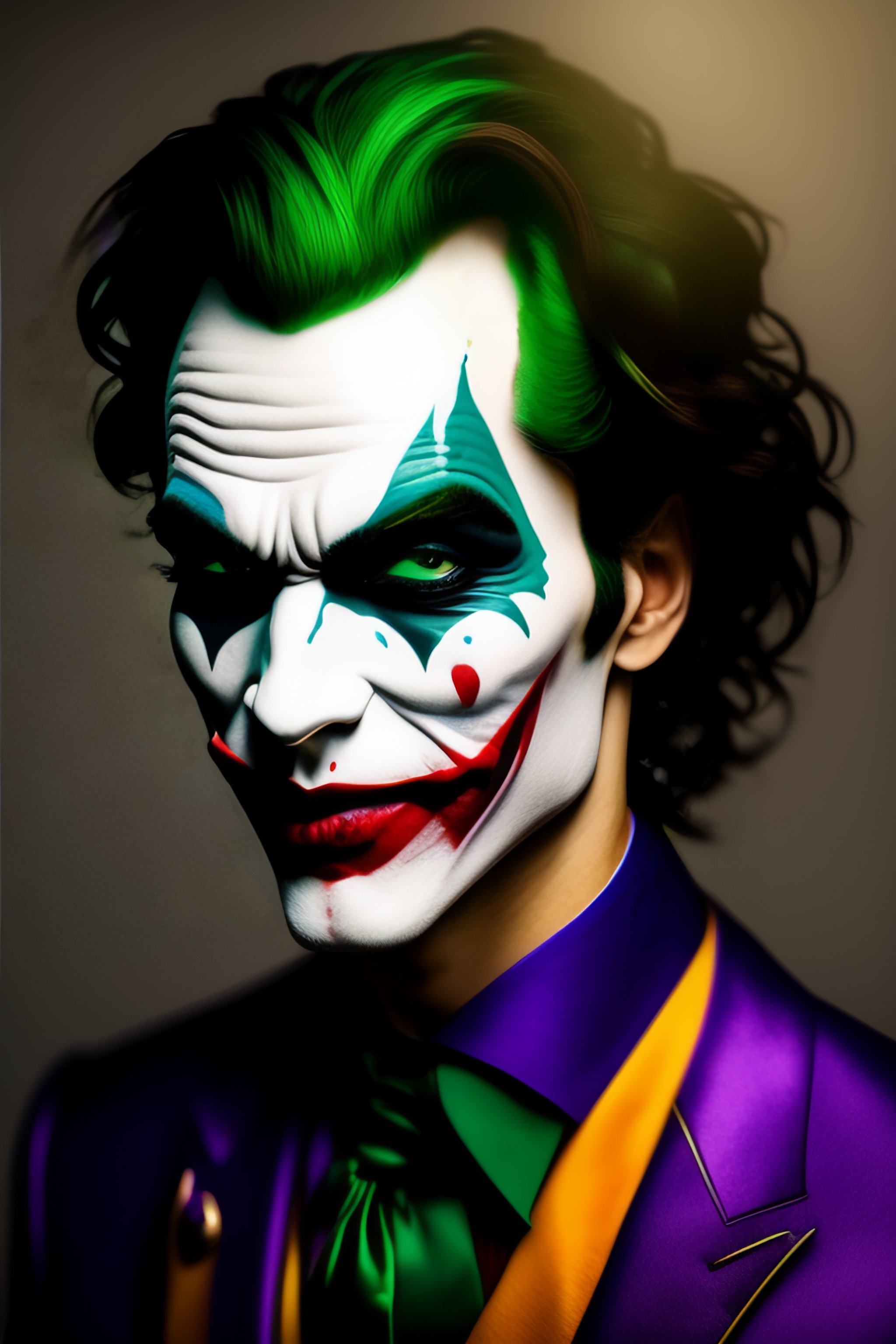 Lexica - A gorgeous joker face, 2d,