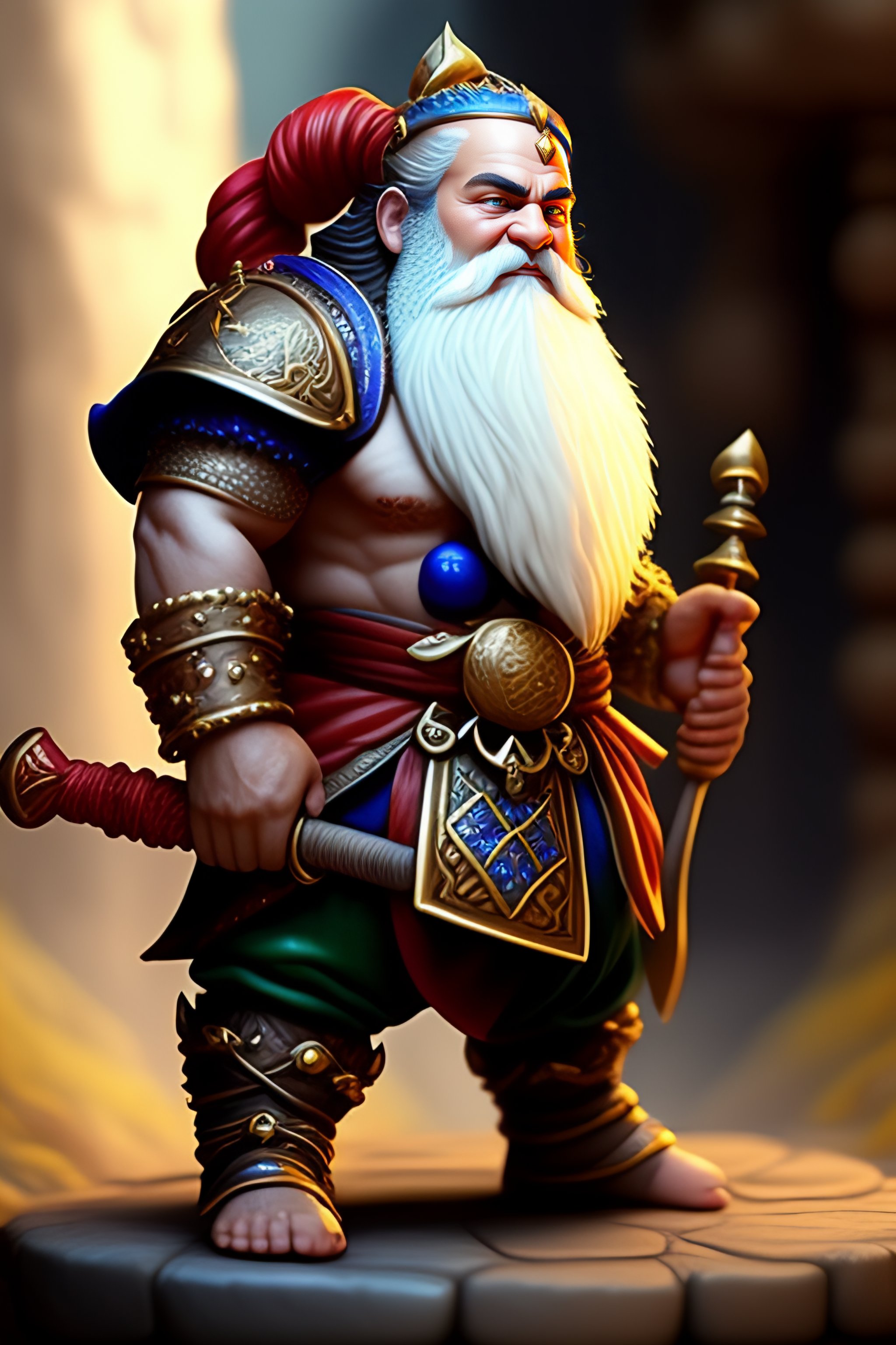 Lexica - Dwarf genie warrior