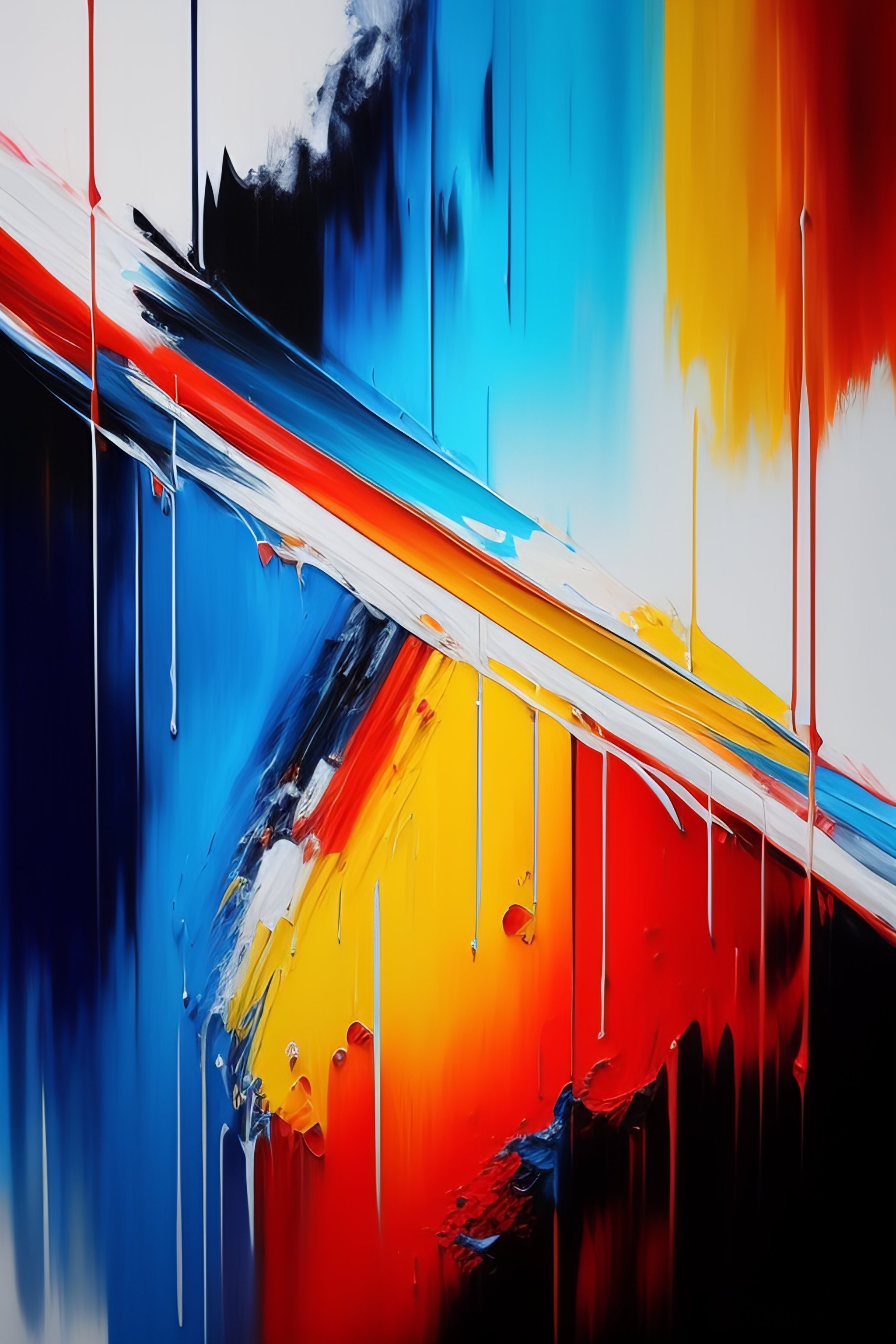 Lexica - Abstract painting, mixing acrylics, palette knife and ...