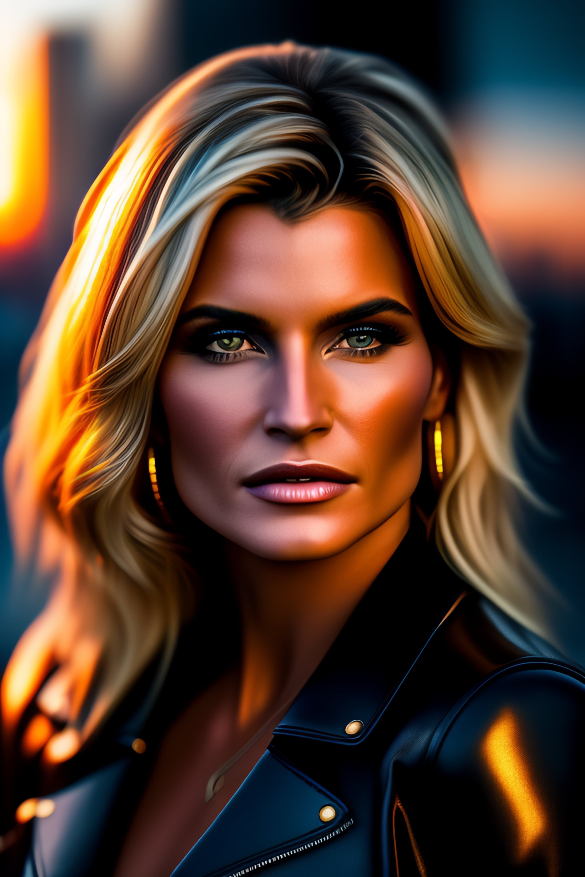 Lexica - A highly detailed cinematic headshot photograph of a beautiful ...