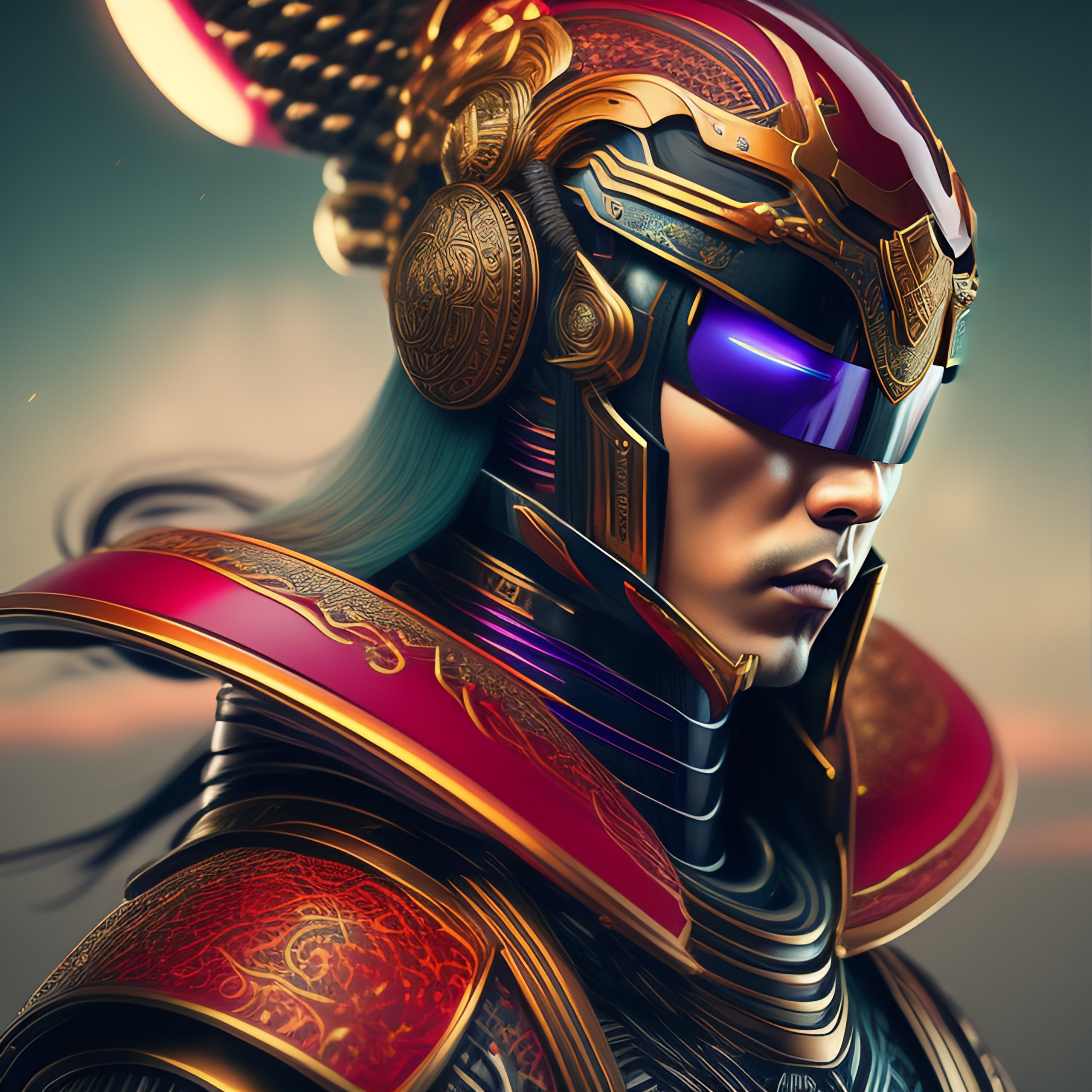 Futuristic Samurai Wallpaper