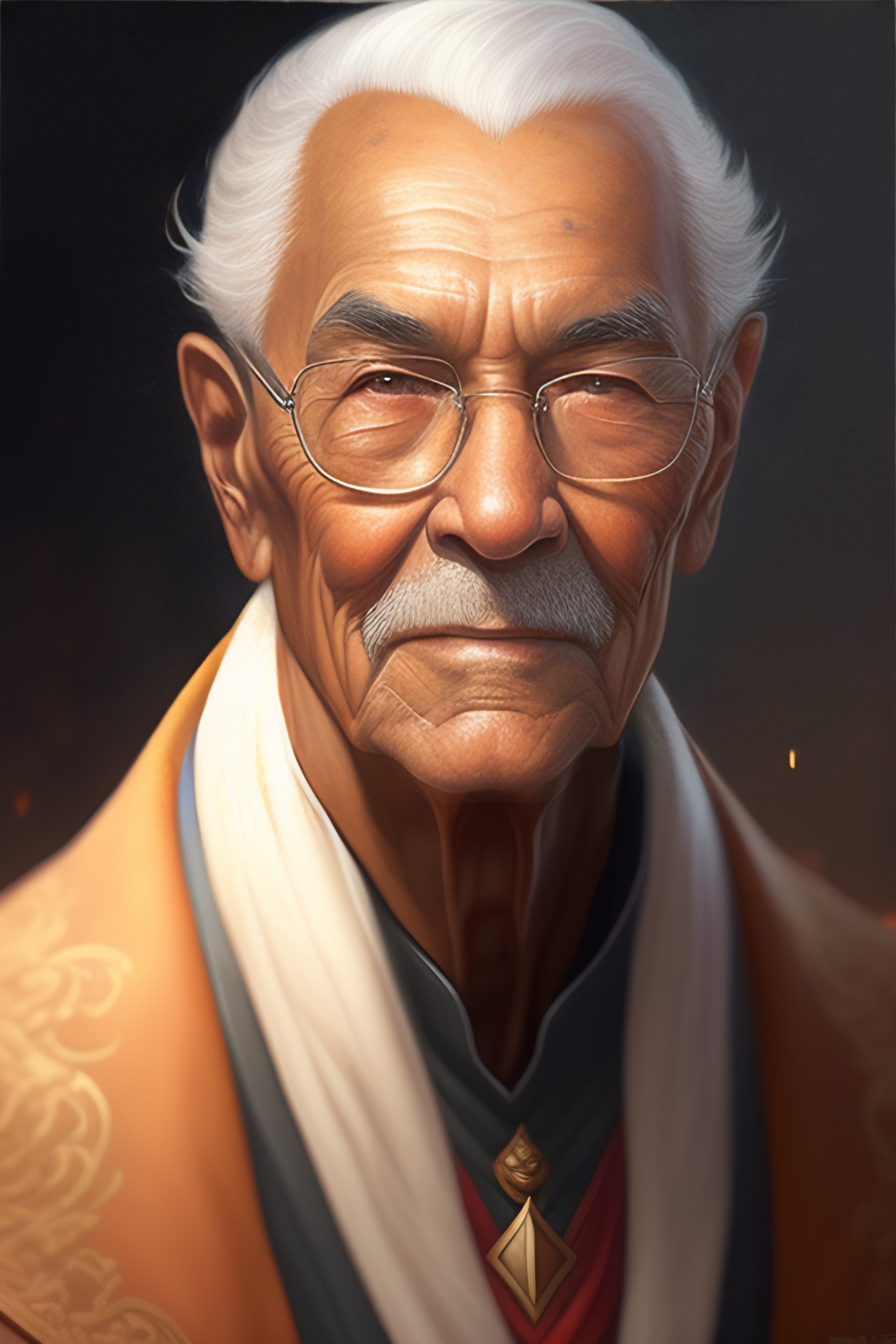 Lexica - Portrait of Old mage, Wrinkly, old, boils, warts, ugly ...