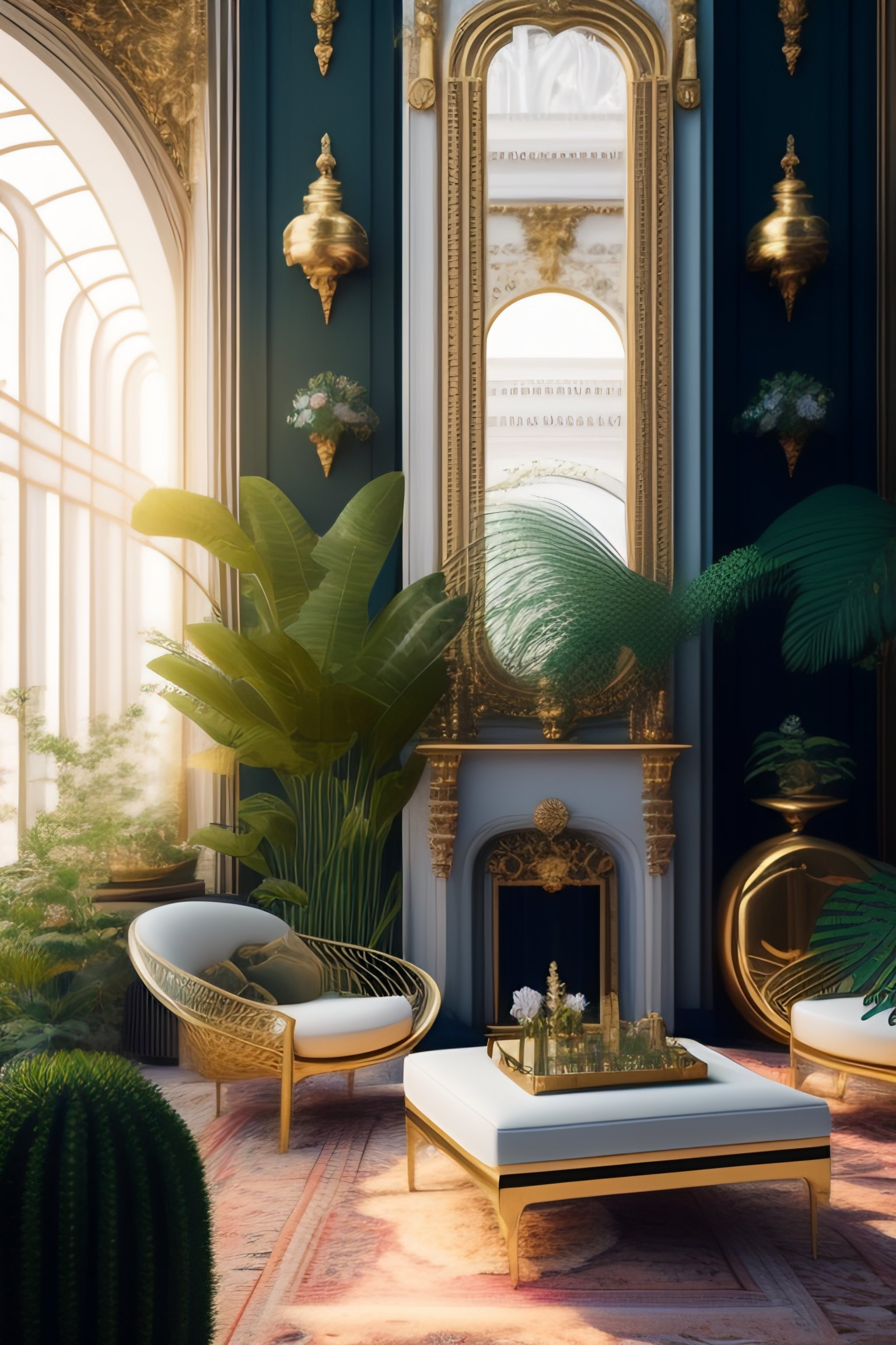 Lexica - Photo by Architectural Digest: Maximalist white {vaporwave ...