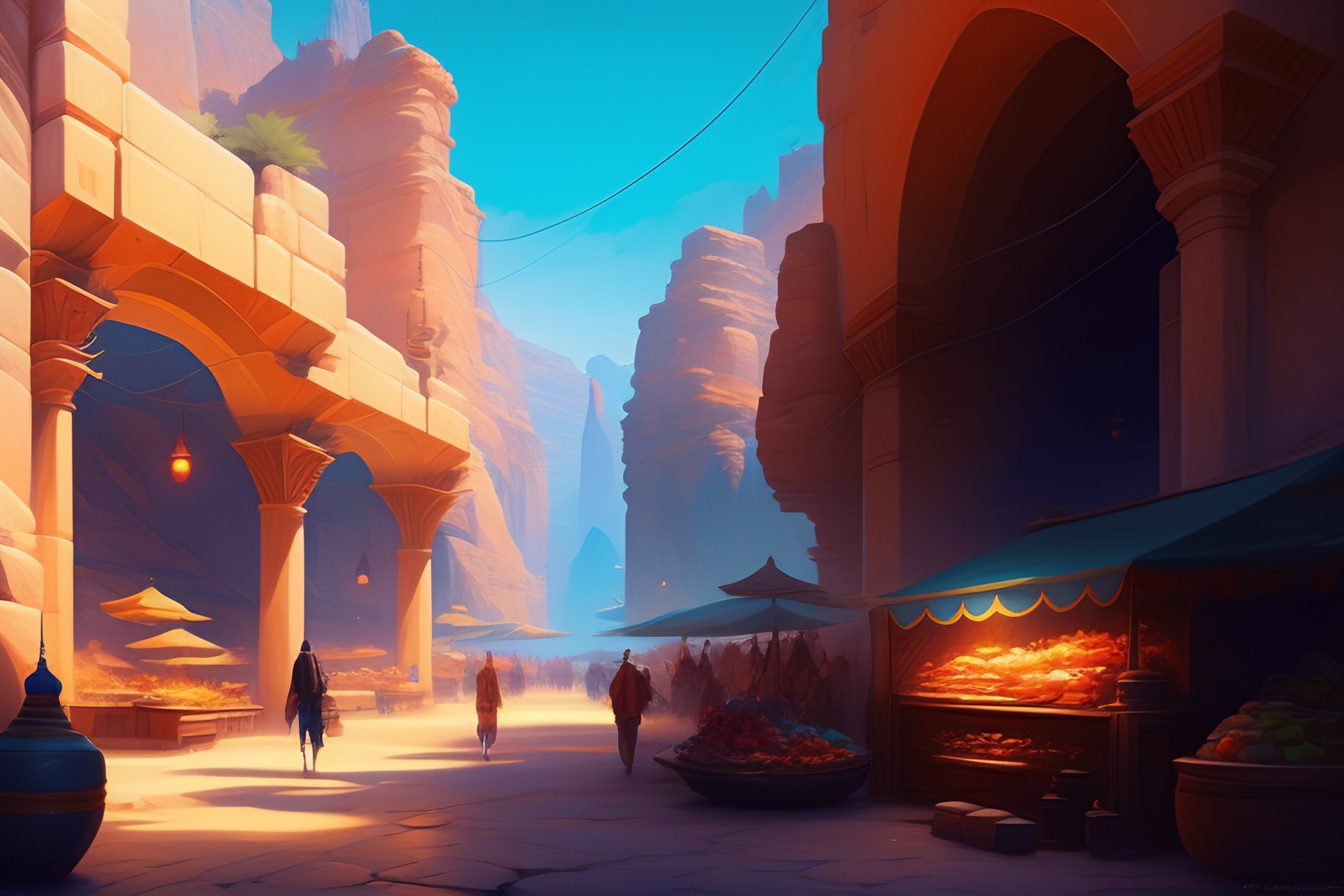 Lexica - Market in the depths of the siq petra, in marble incrusted of ...