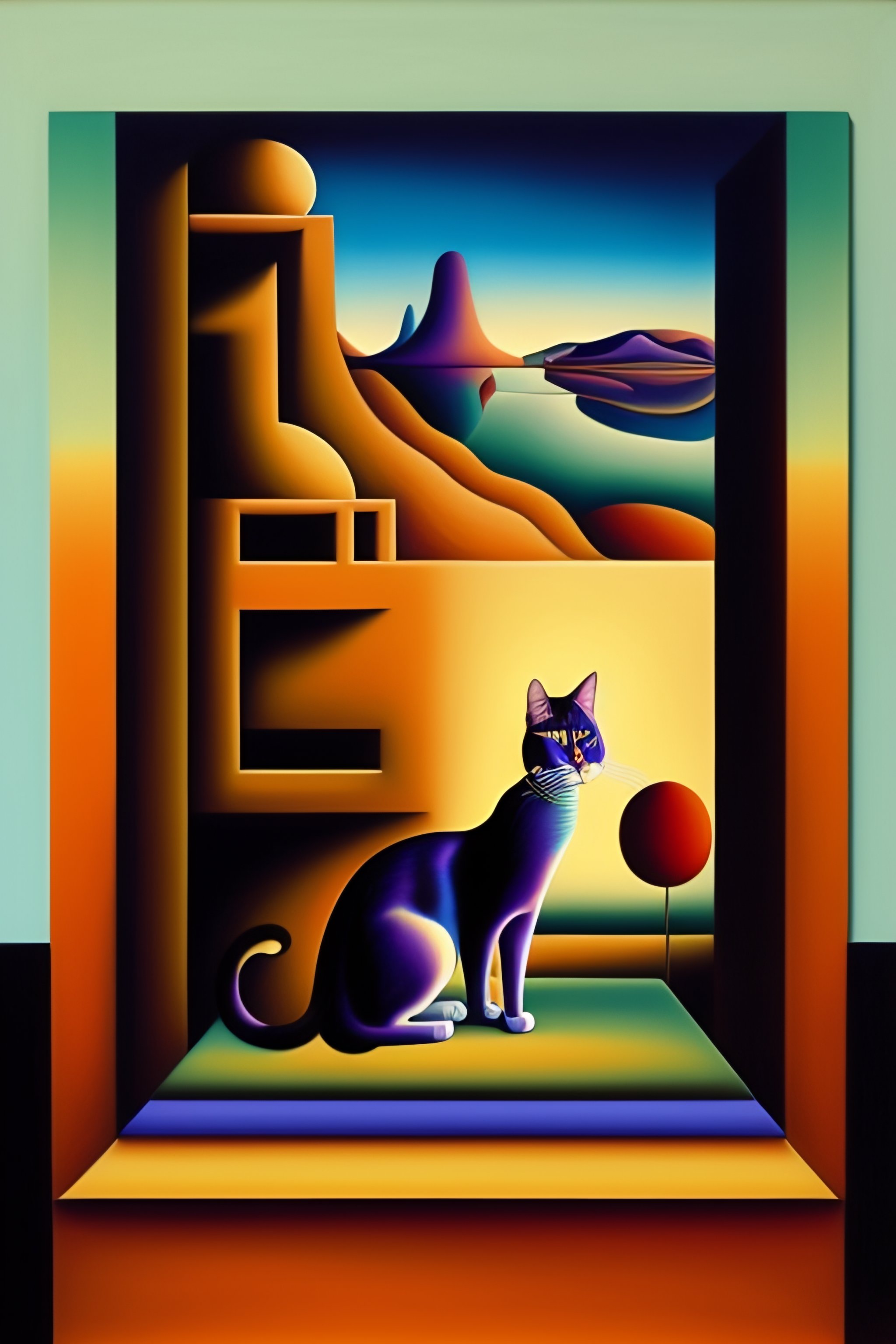 Lexica - Oil painting by picasso et dali showing a landscape designed ...