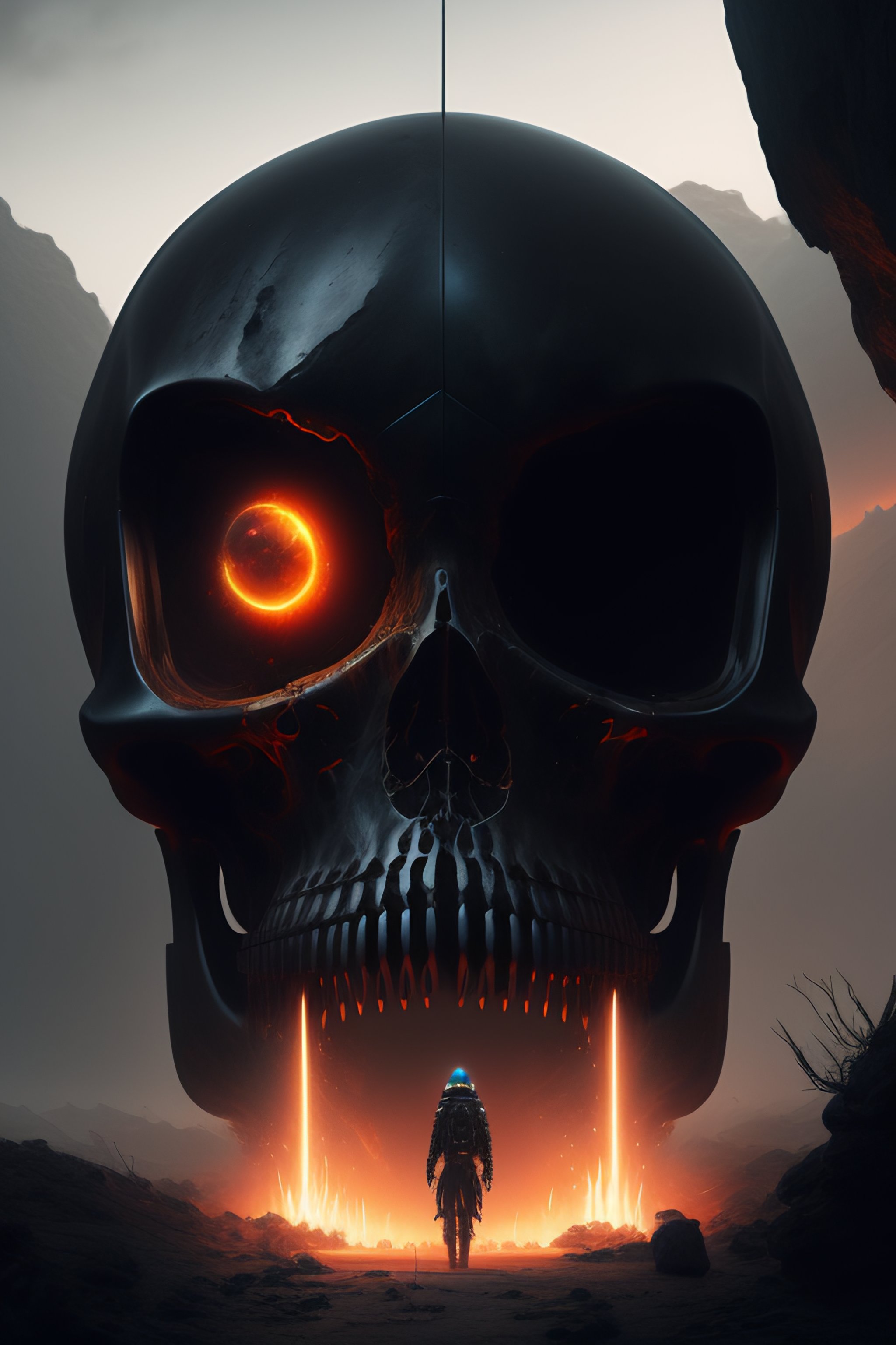 Lexica - Realist picture centered evil big eyed skull extraterrestrial ...