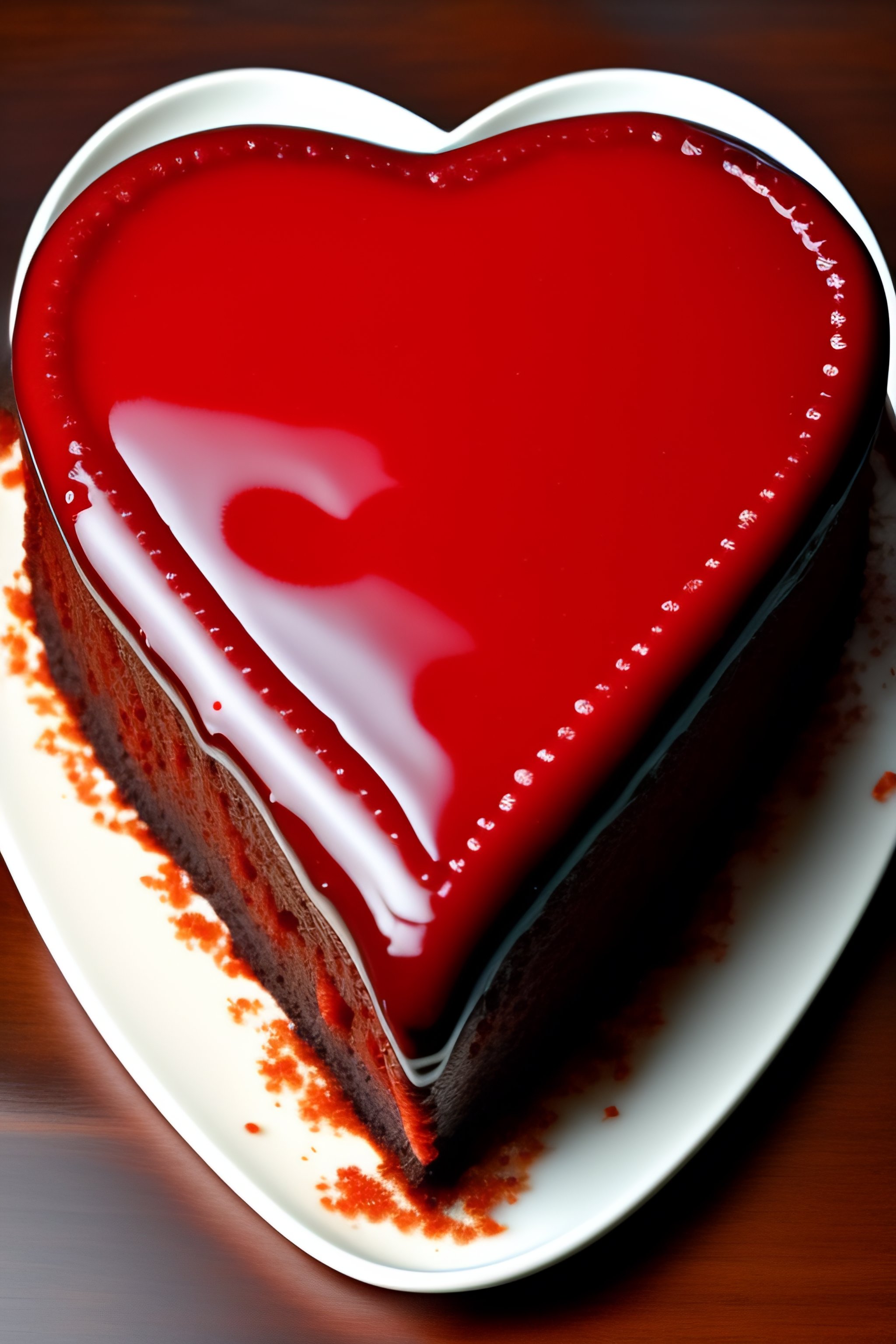 Lexica - Heart shaped cake
