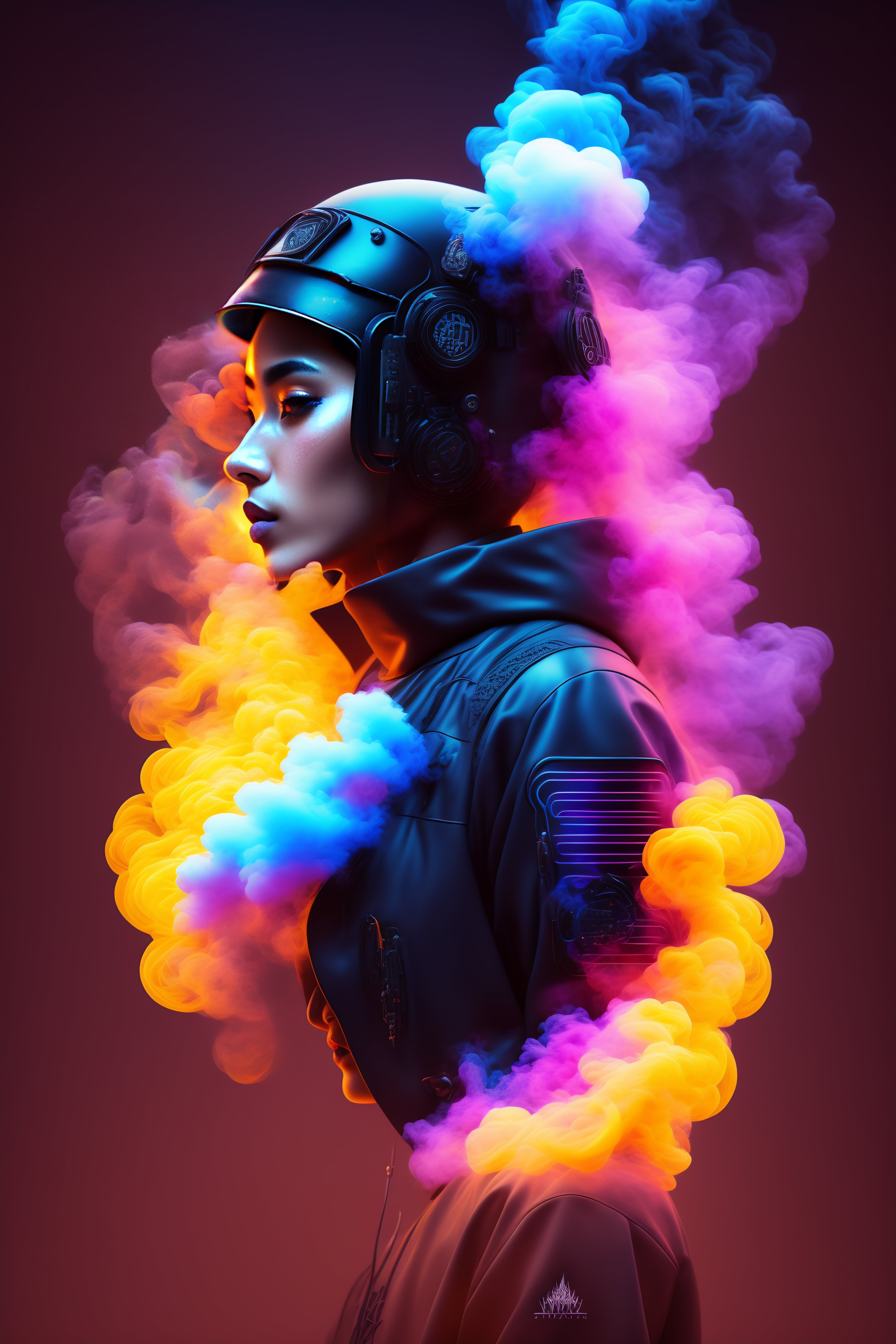 Lexica - "magic smoke" logo design disposables puff vape desert neon ...