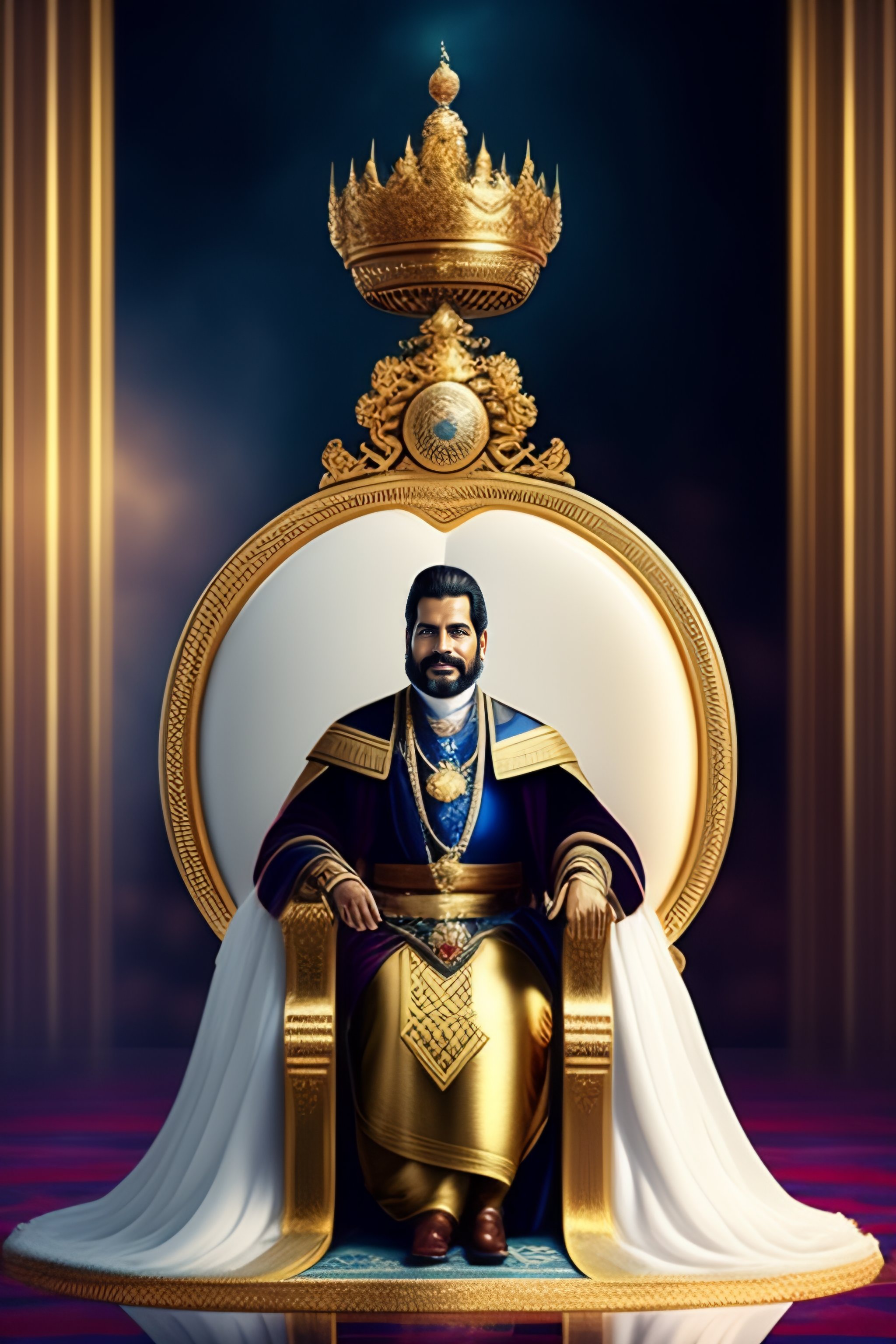 Lexica - Hombre rey de la comunicación sentado en un trono con un cetro ...