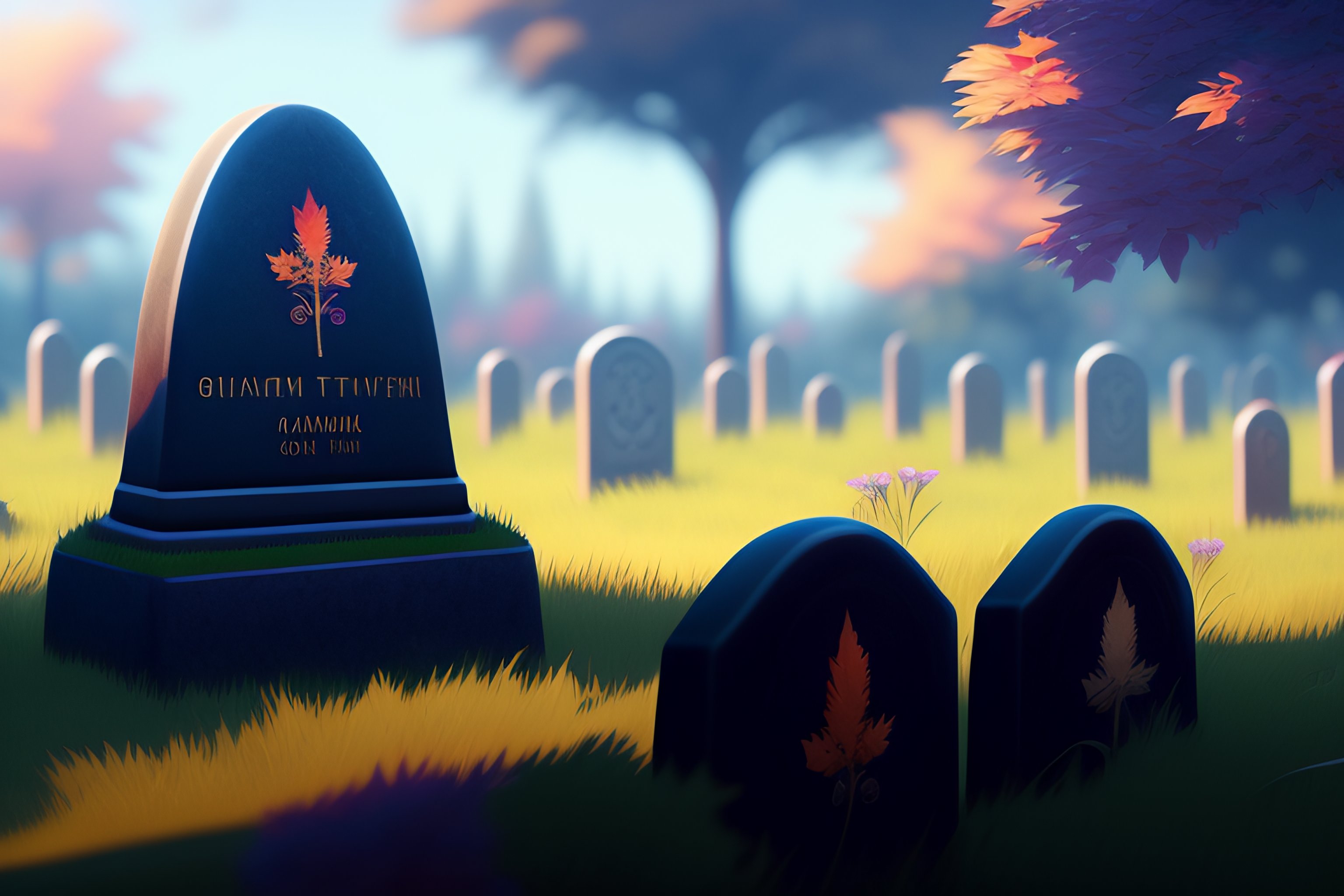 Lexica - Graveyard with basic headstones, canadian, highly detailed ...