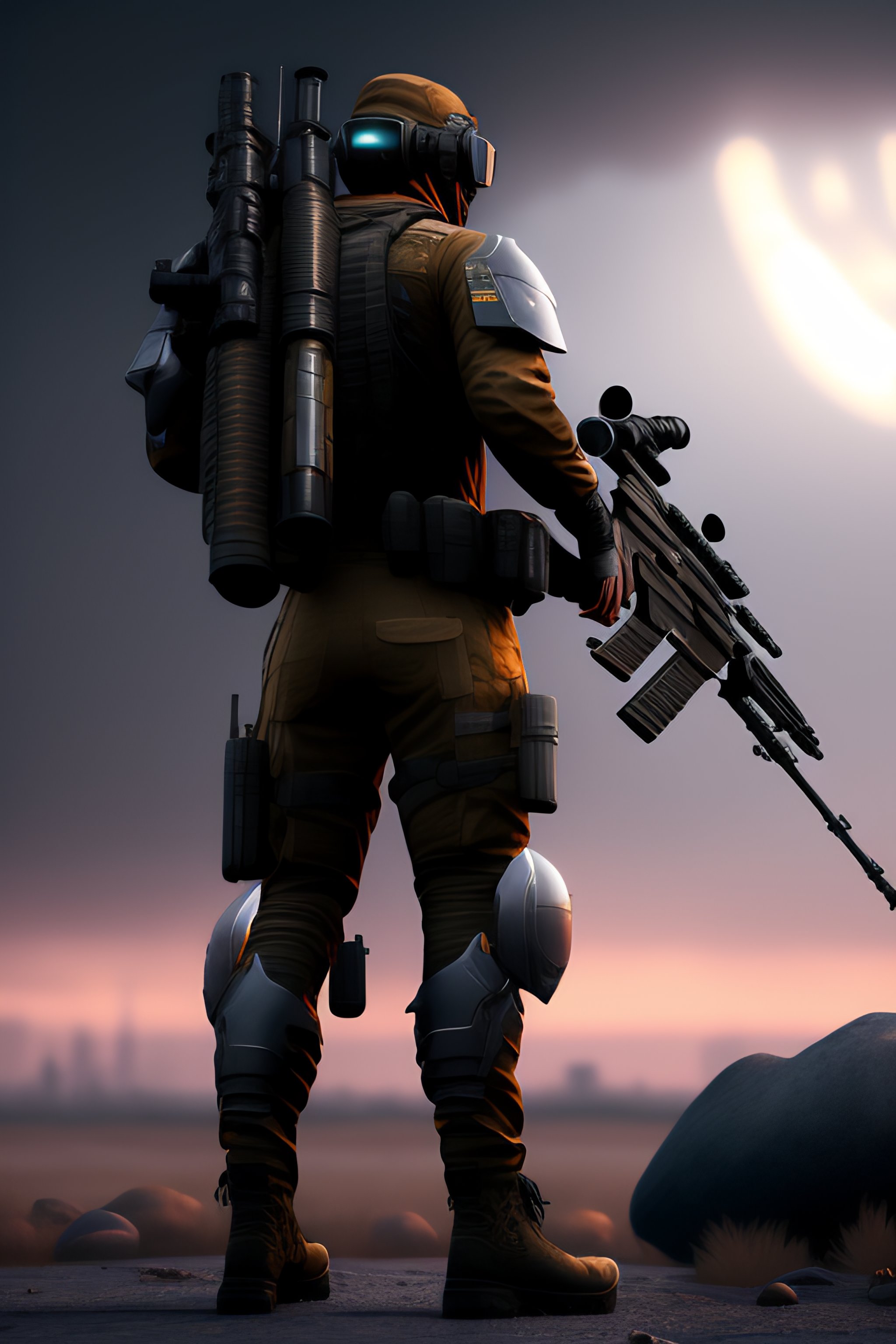 Lexica - Full body portrait, front facing, man, soldier, McMillan tac ...