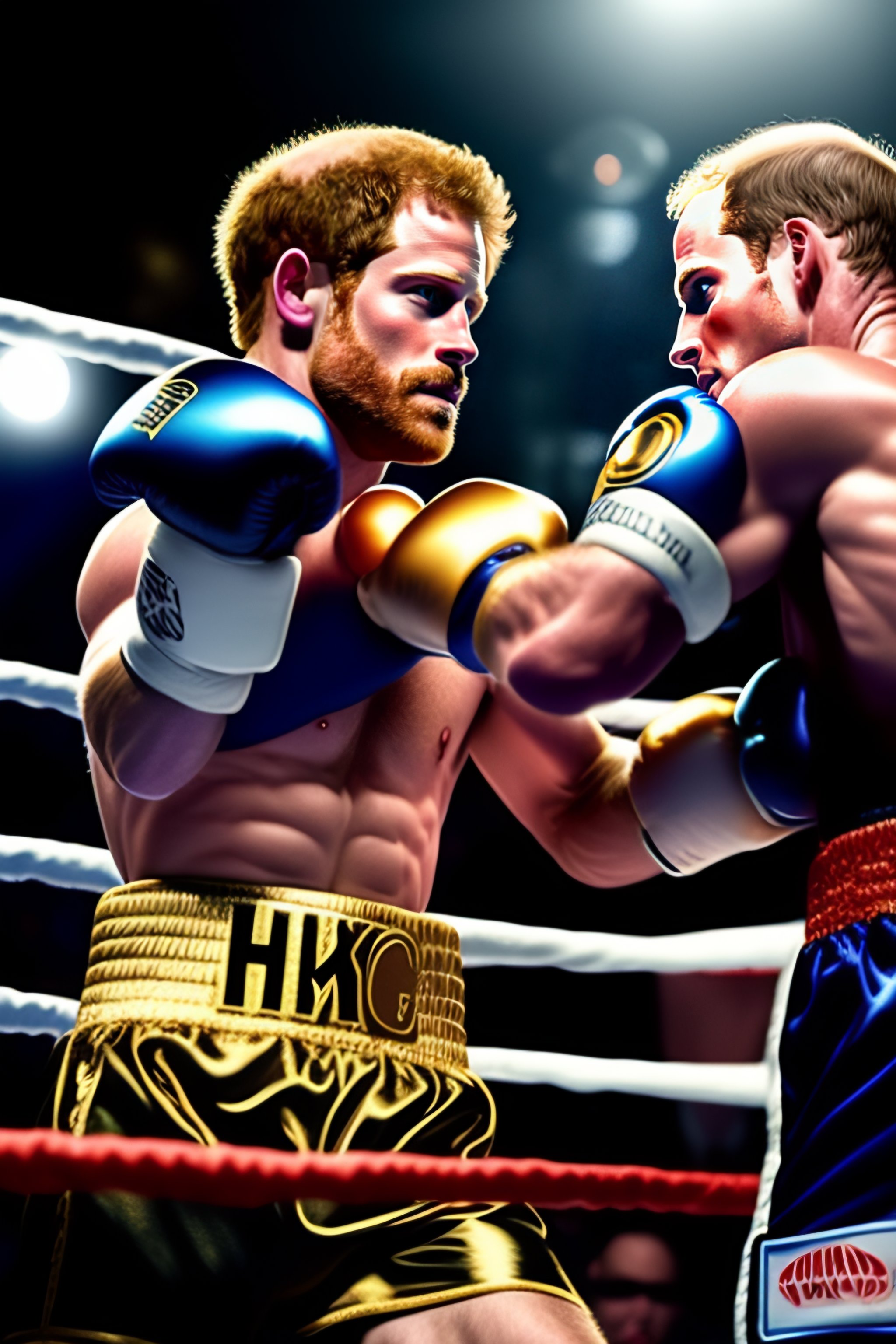 Lexica - Prince harry and prince william in a boxing ring