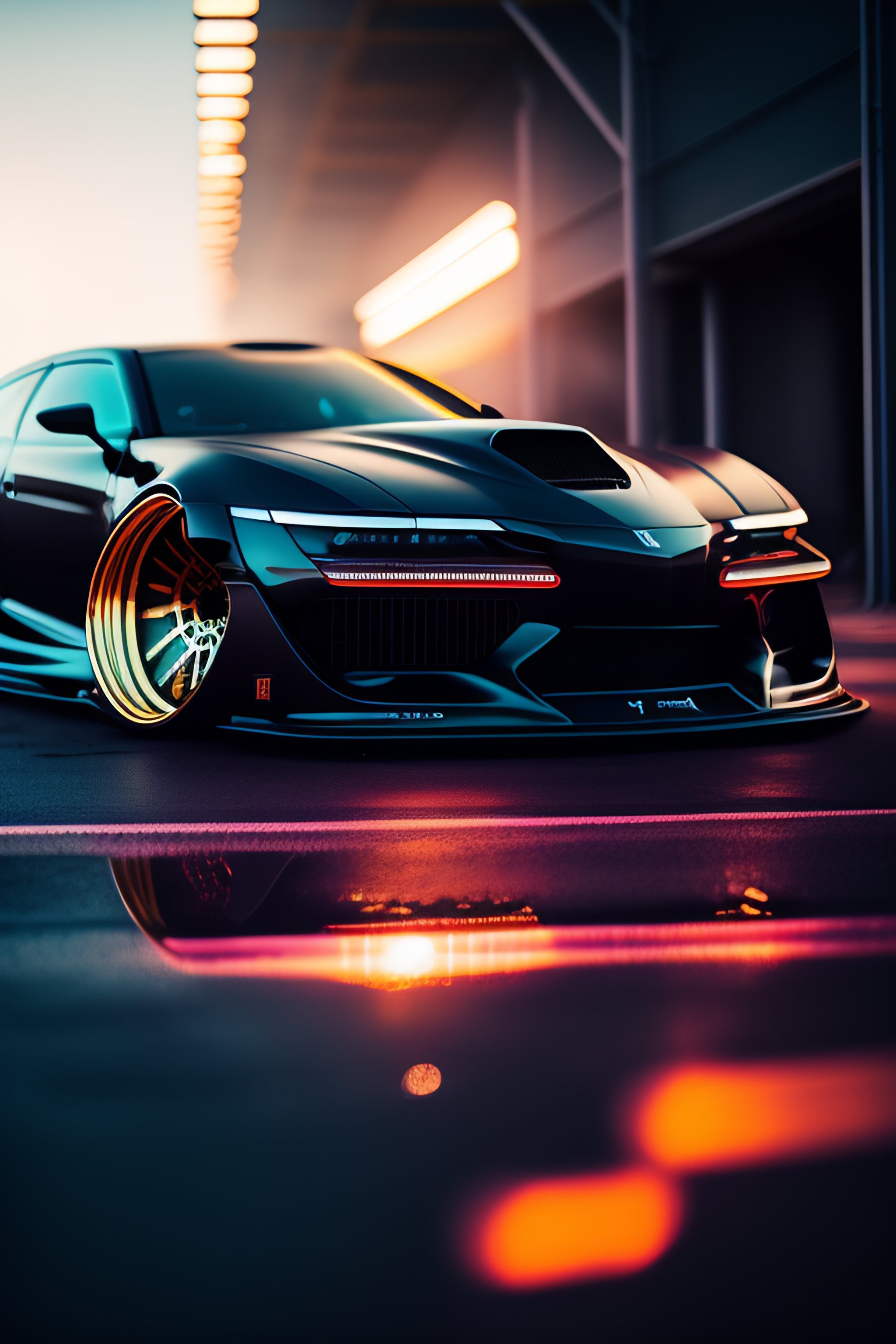 Lexica - High detailed car, cyberpunk sedan, drammatic light