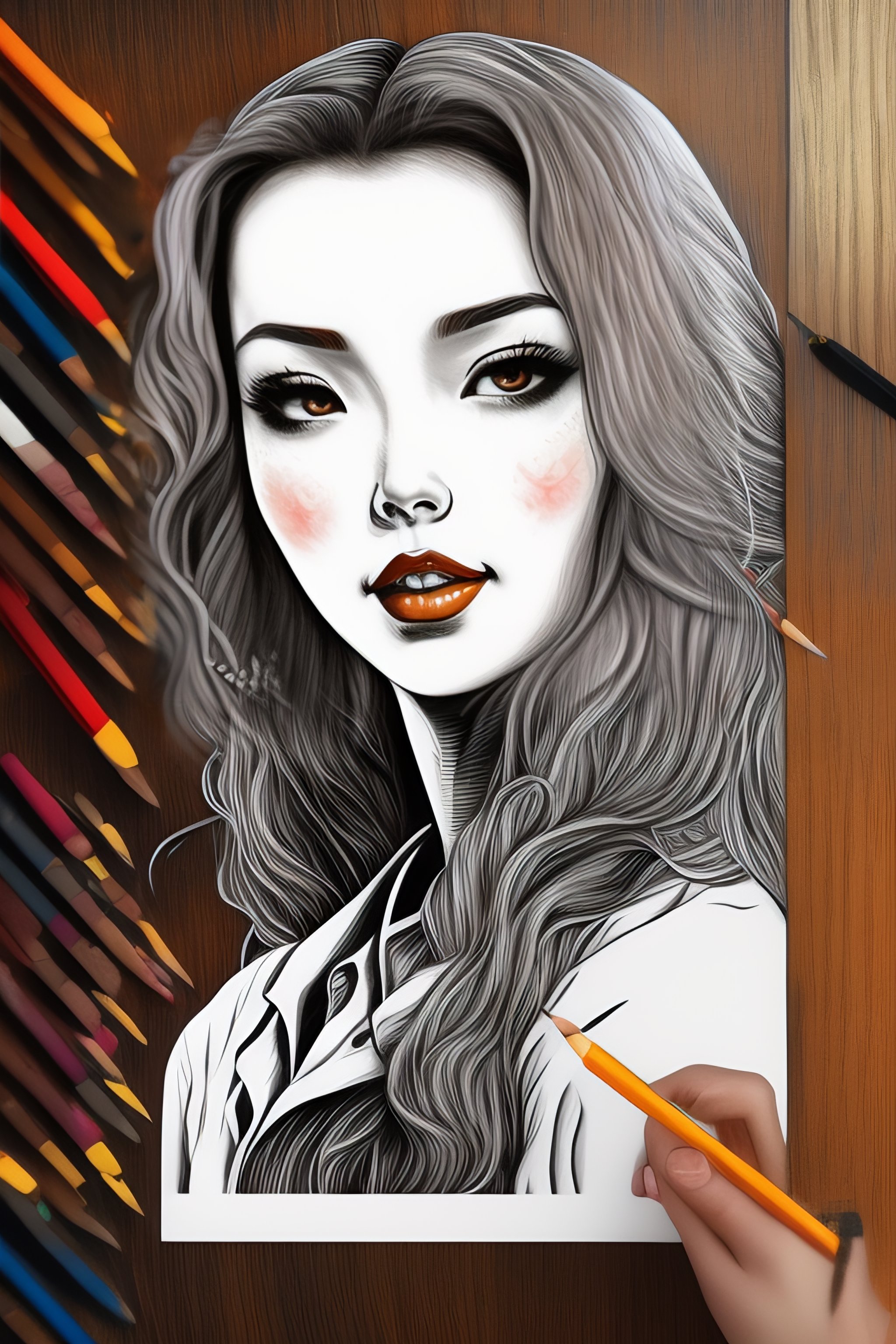 Lexica - Drawing in the style of Junji ito