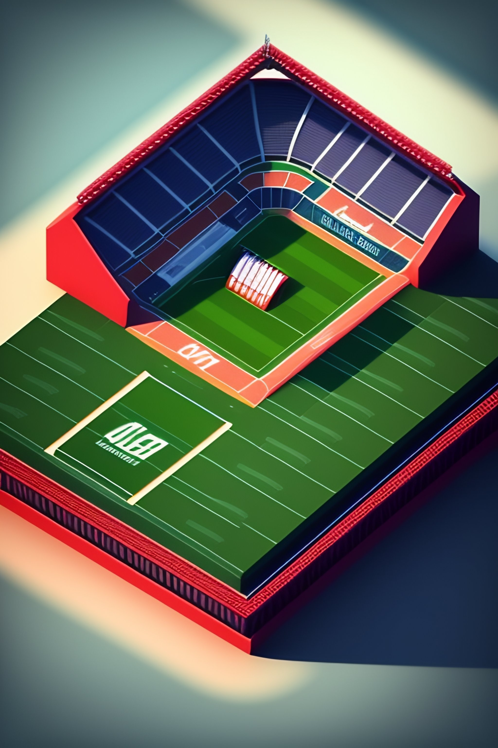 Lexica - Football stadium design, hyper-realistic rendering, isometric ...