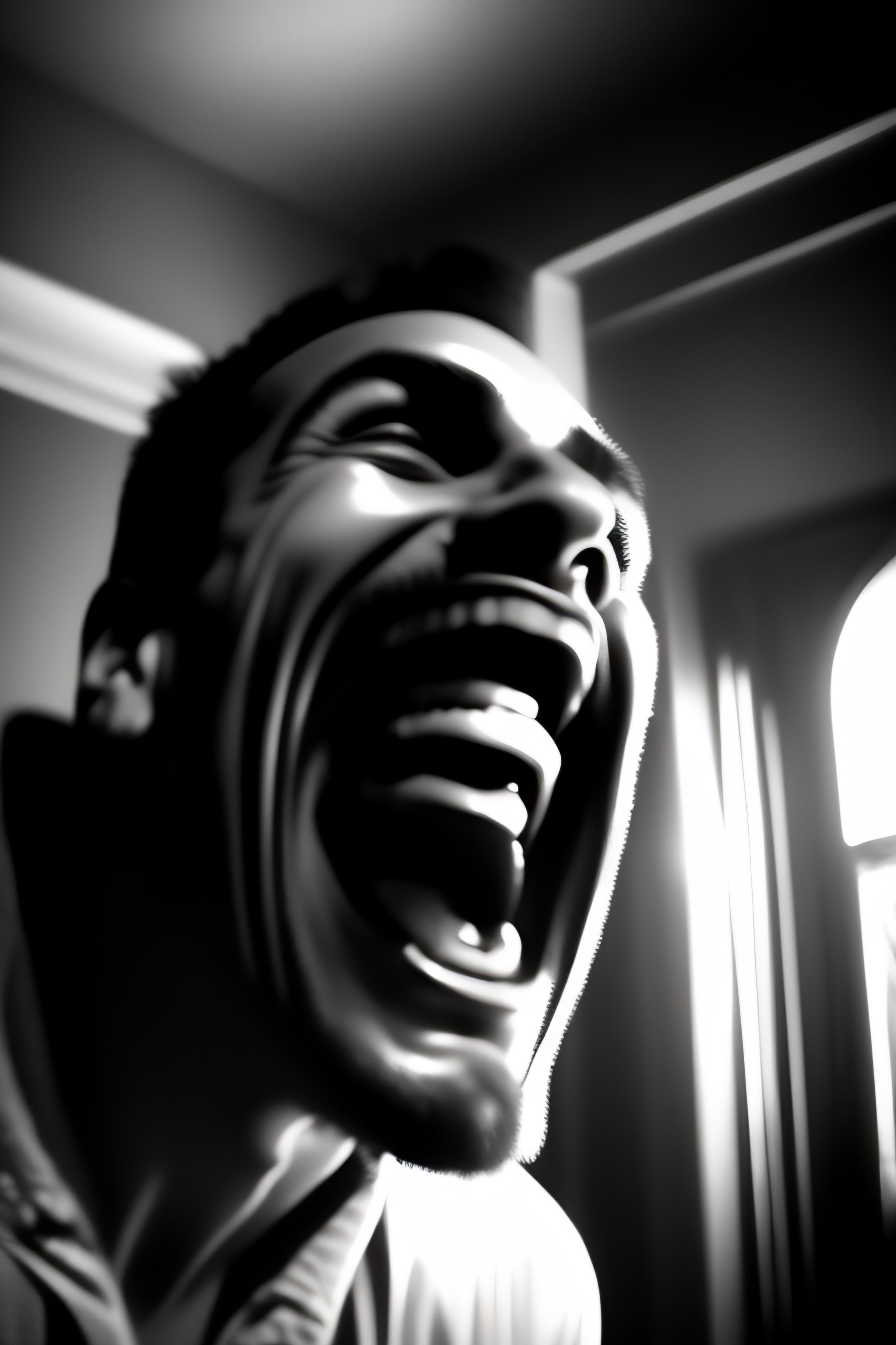 Creepy Black Man Smiling