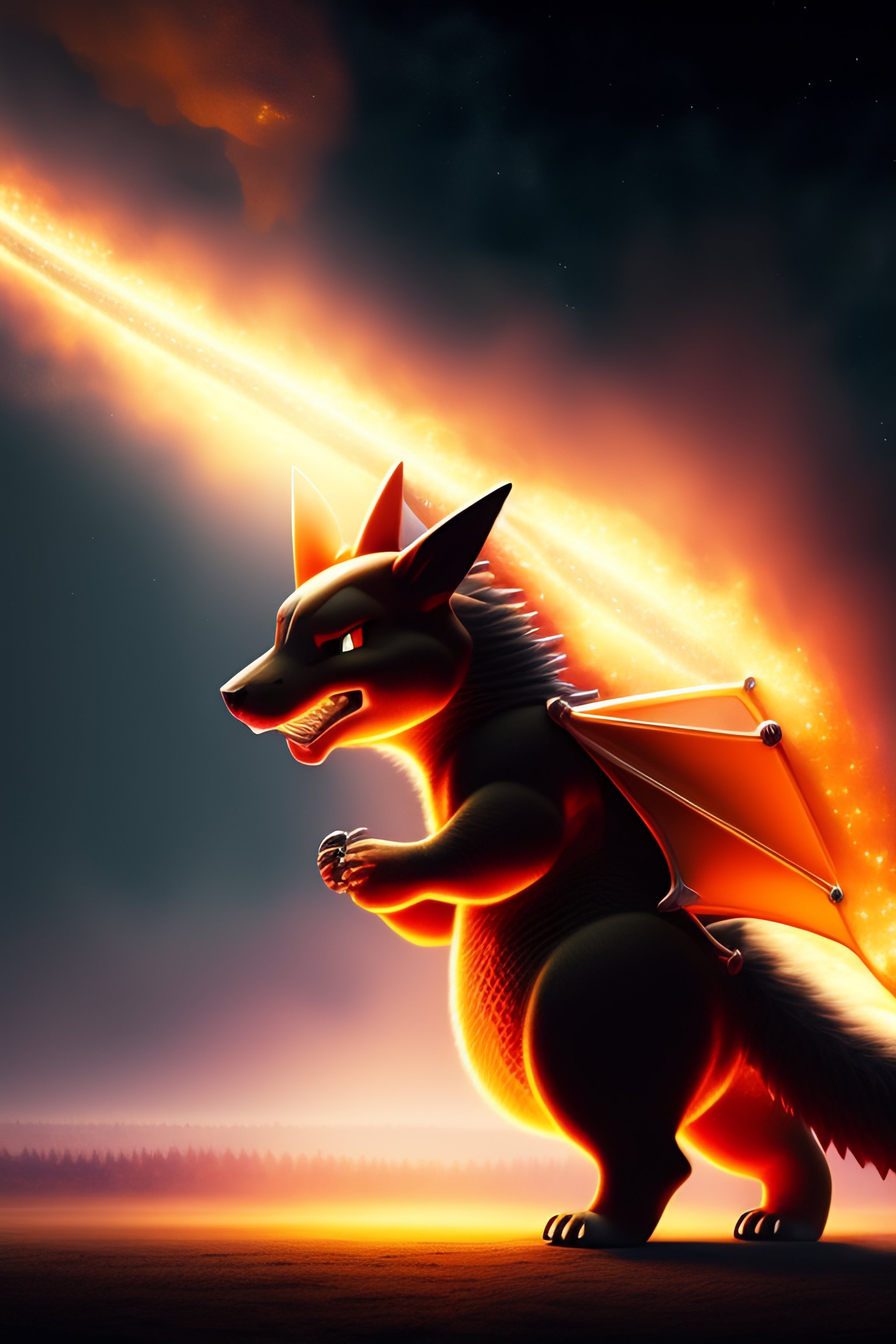 Lexica - Charizard in interstellar movie