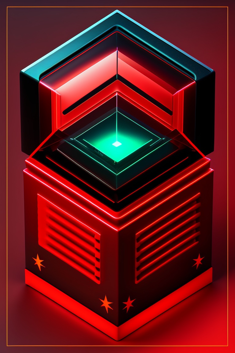 Lexica - The cube is faded red black, has a lot of various embossings ...