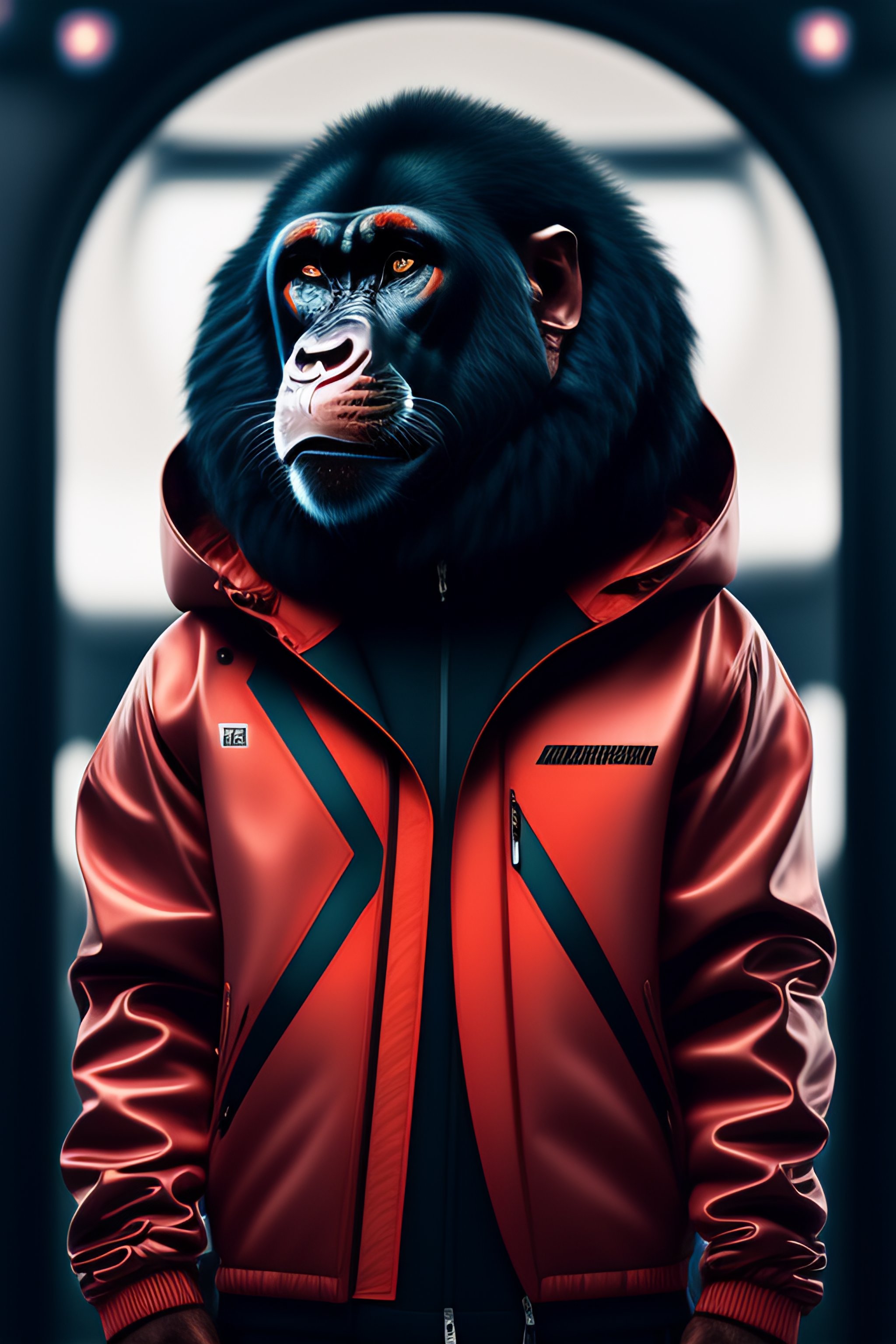 Lexica - EVOLVED APE IN TECH WEAR OUTFIT BY ACRNM