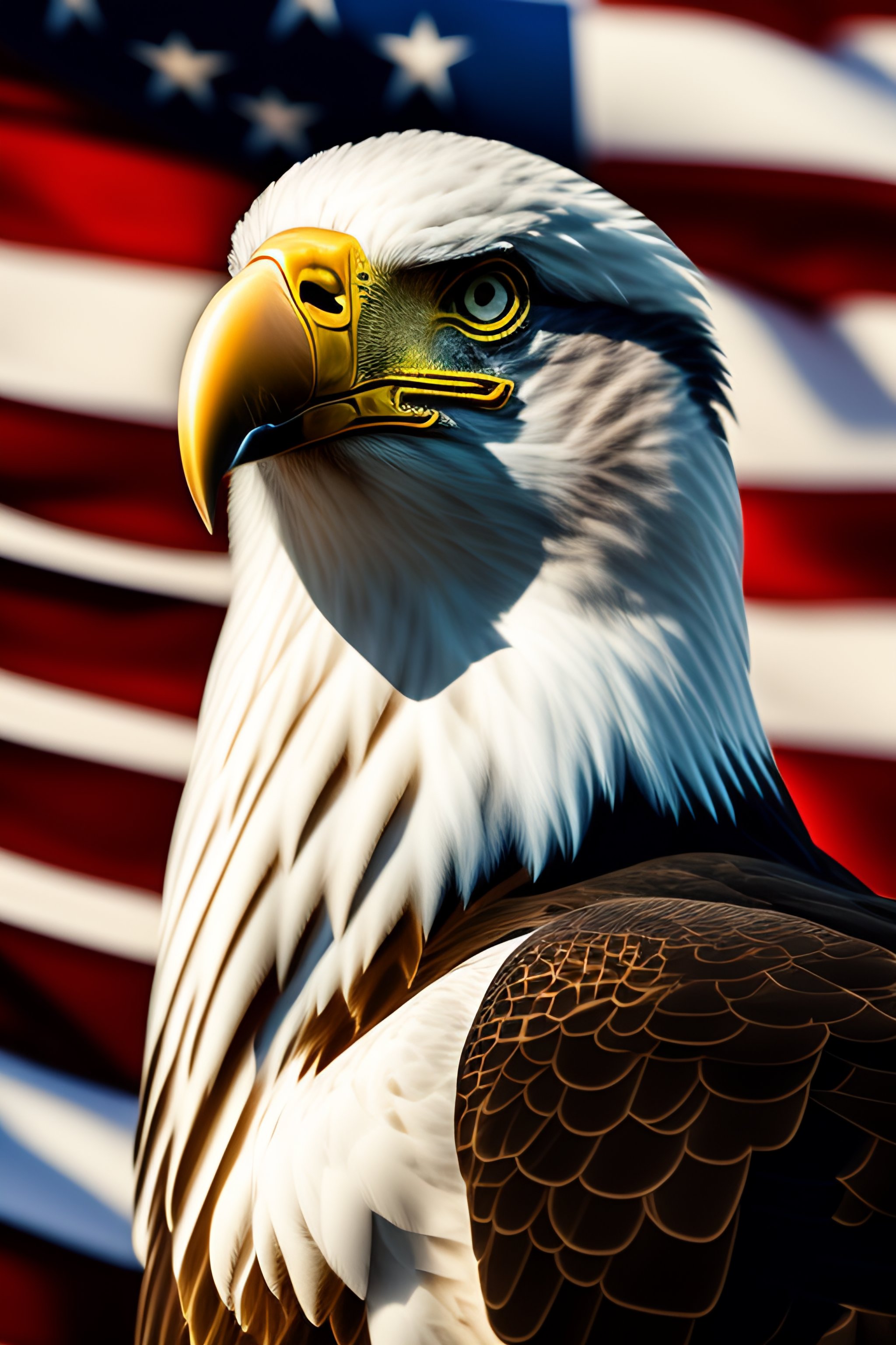 Lexica - Bald eagle, 13 us colonies, 50 stars, white stripes