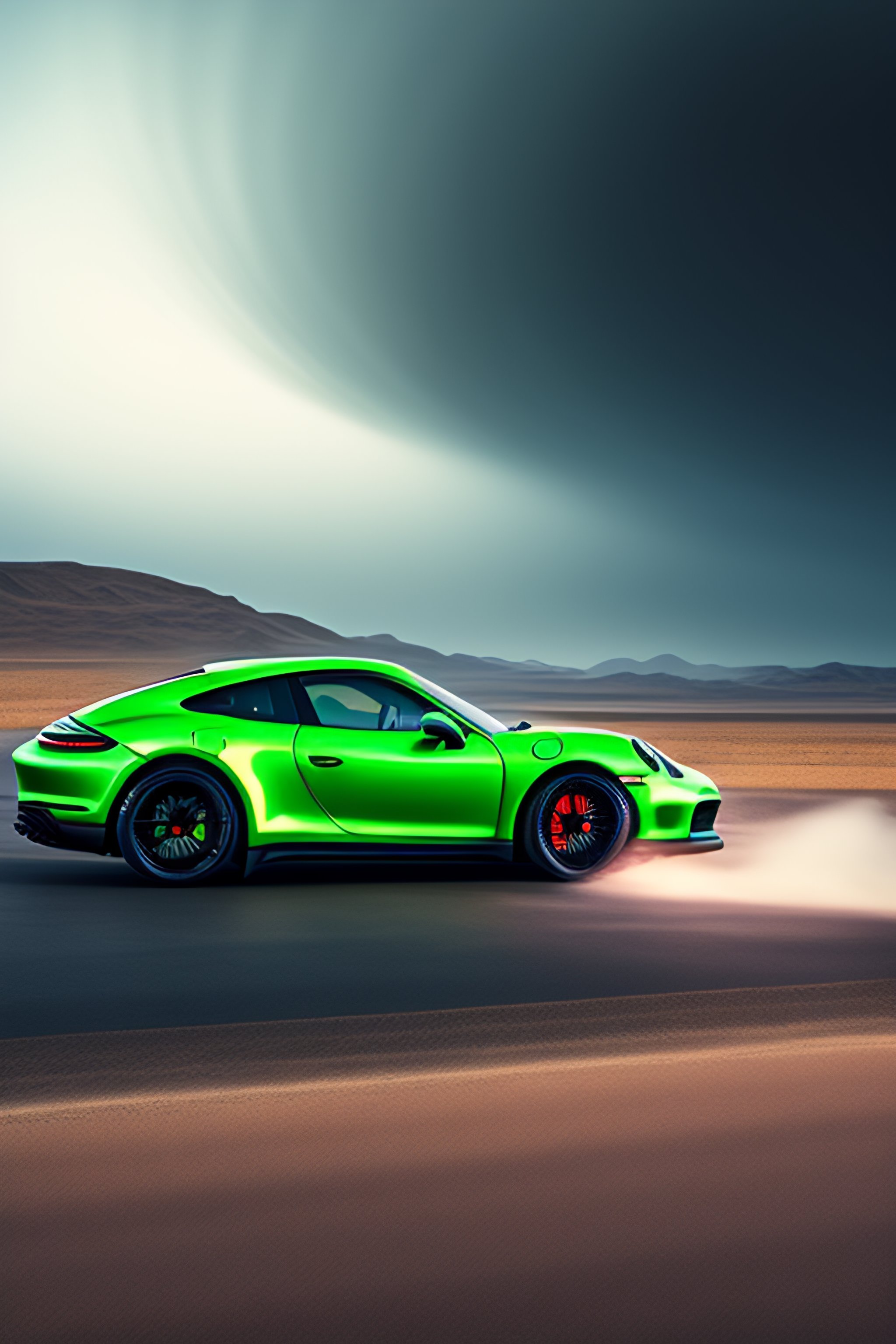 Lexica - Alien driving a porsche