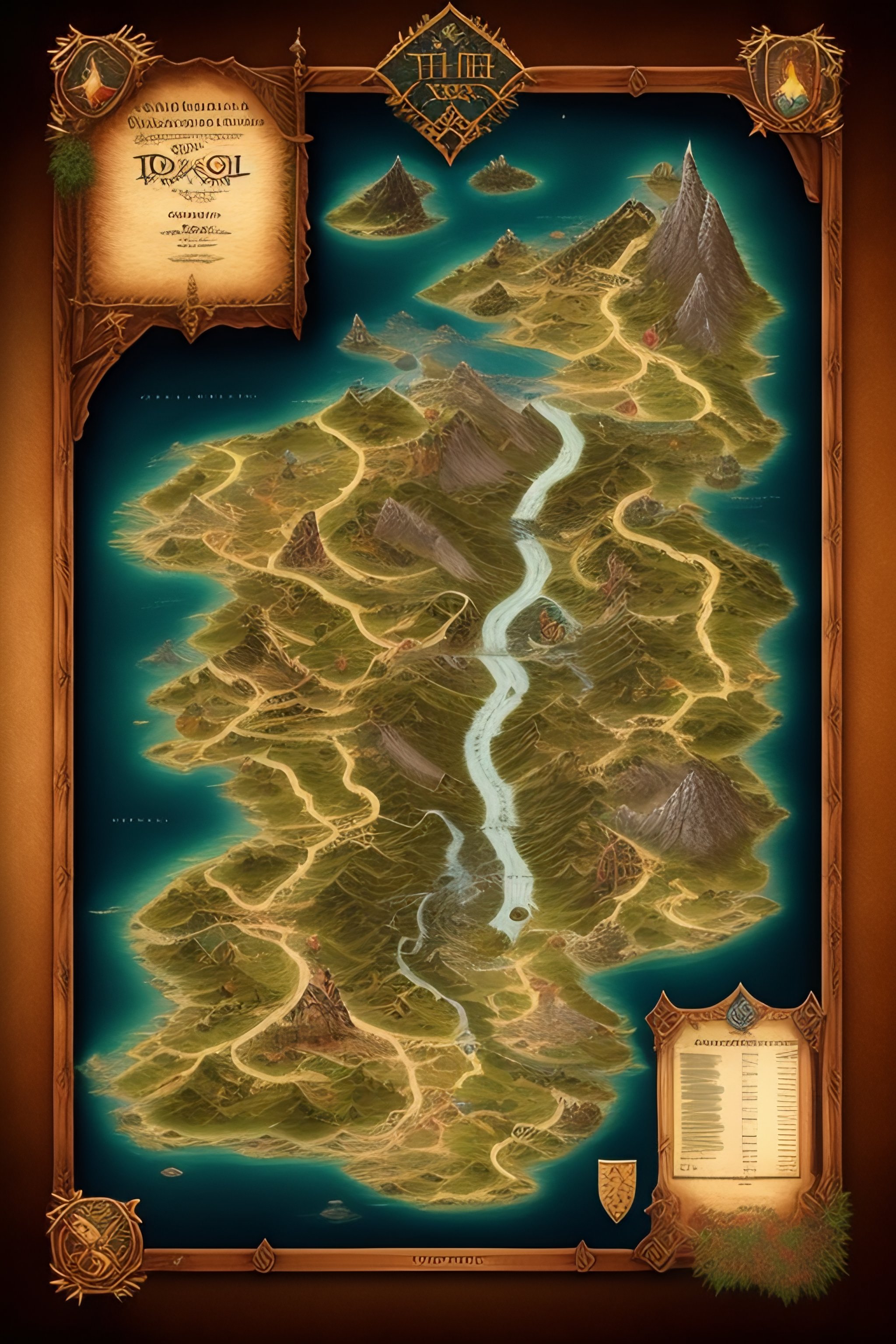 Lexica - The lord of the rings style, tabletop map, cities, towns ...