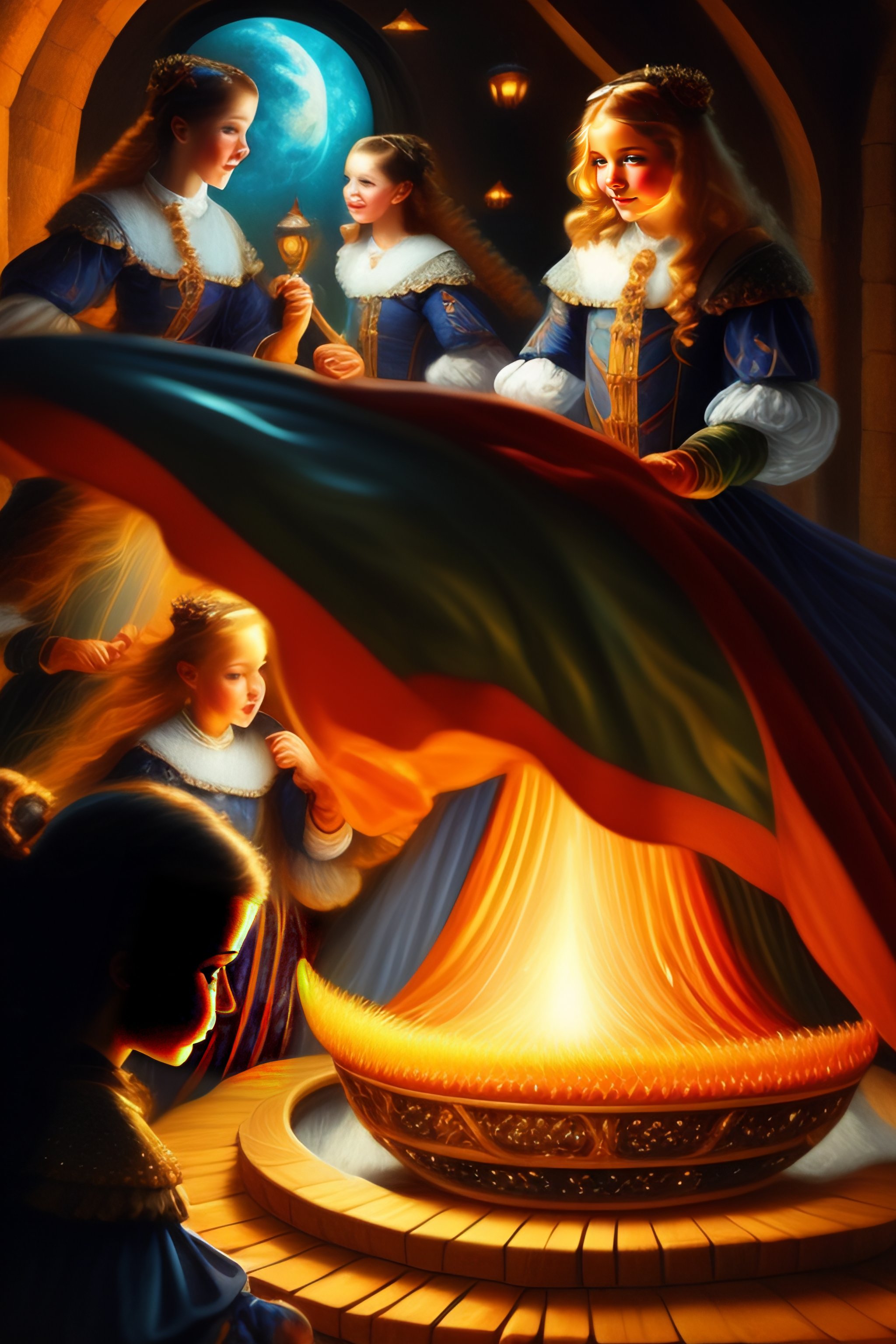 Lexica - Medieval Girls dancing on a spaceship