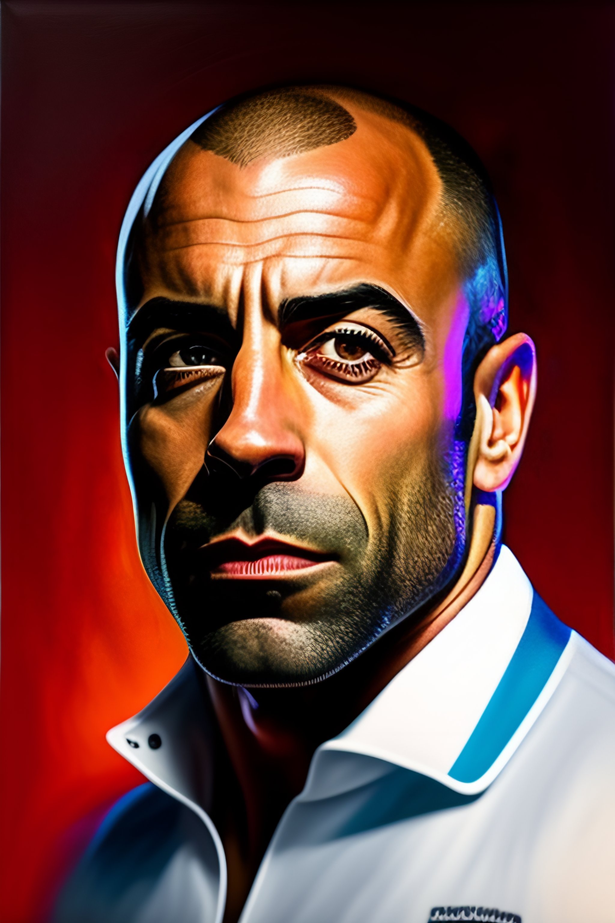 Lexica - Portrait of Joe Rogan today with hair