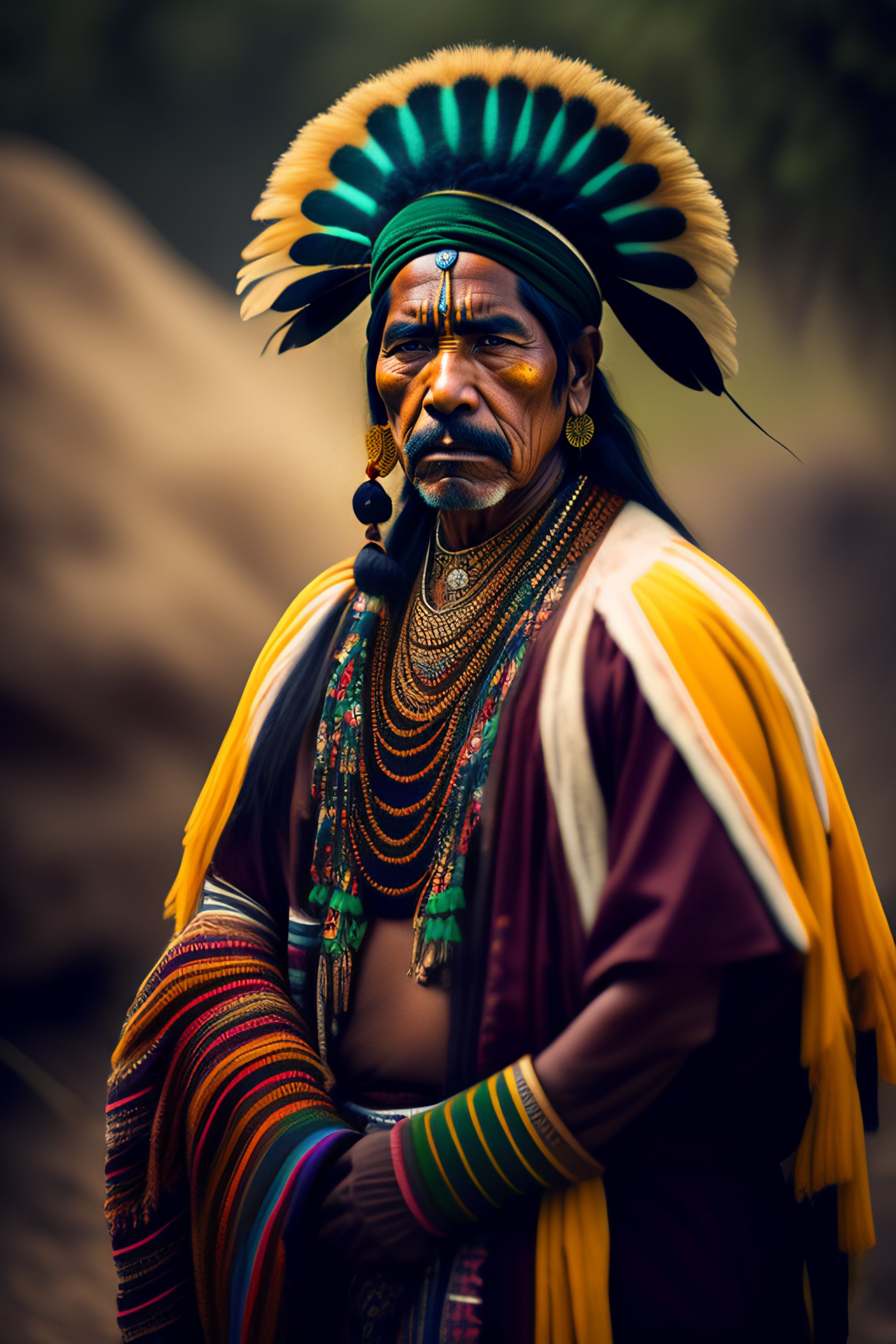 Lexica - Indigenous Mexican man as a superhero studio photography ...