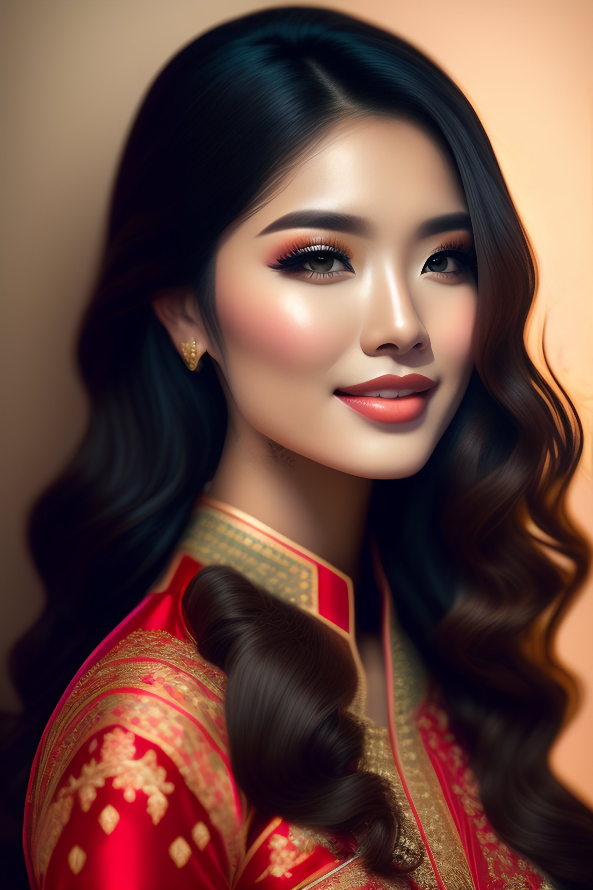 Lexica - Beautiful girl in embroidered shirt