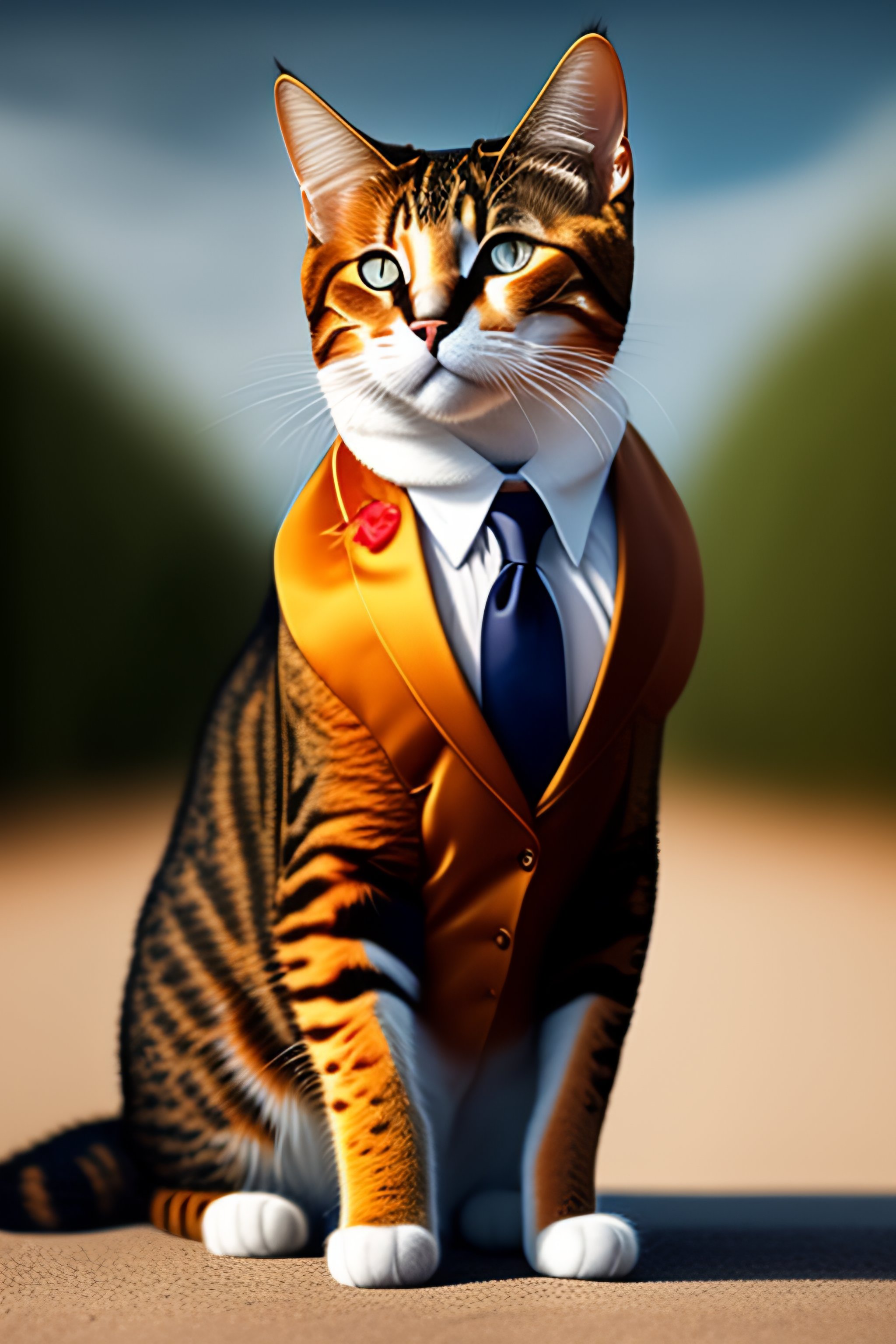Lexica - Cat in a suit