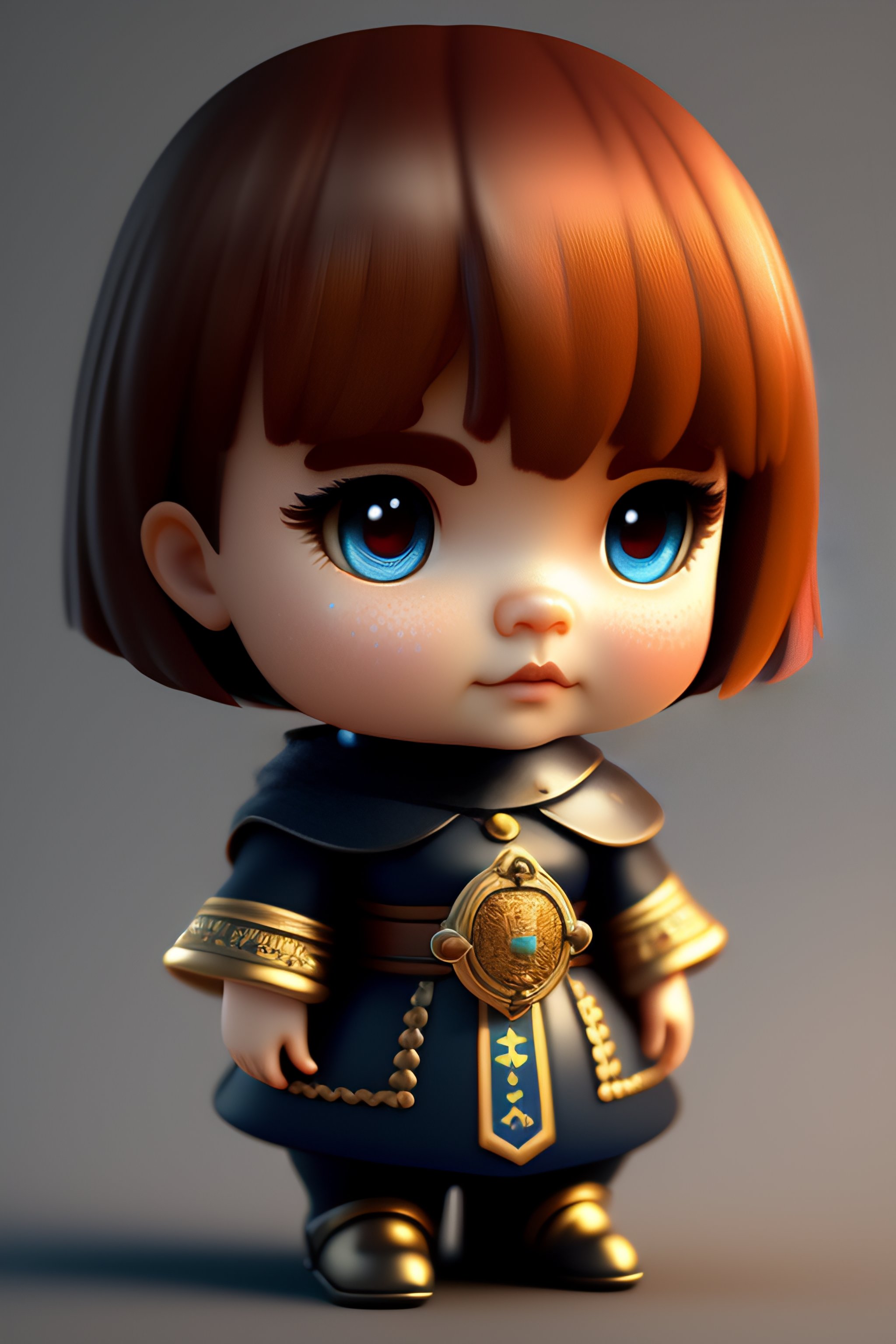 Lexica - 3d render utrarealism chibi girl medieval solder