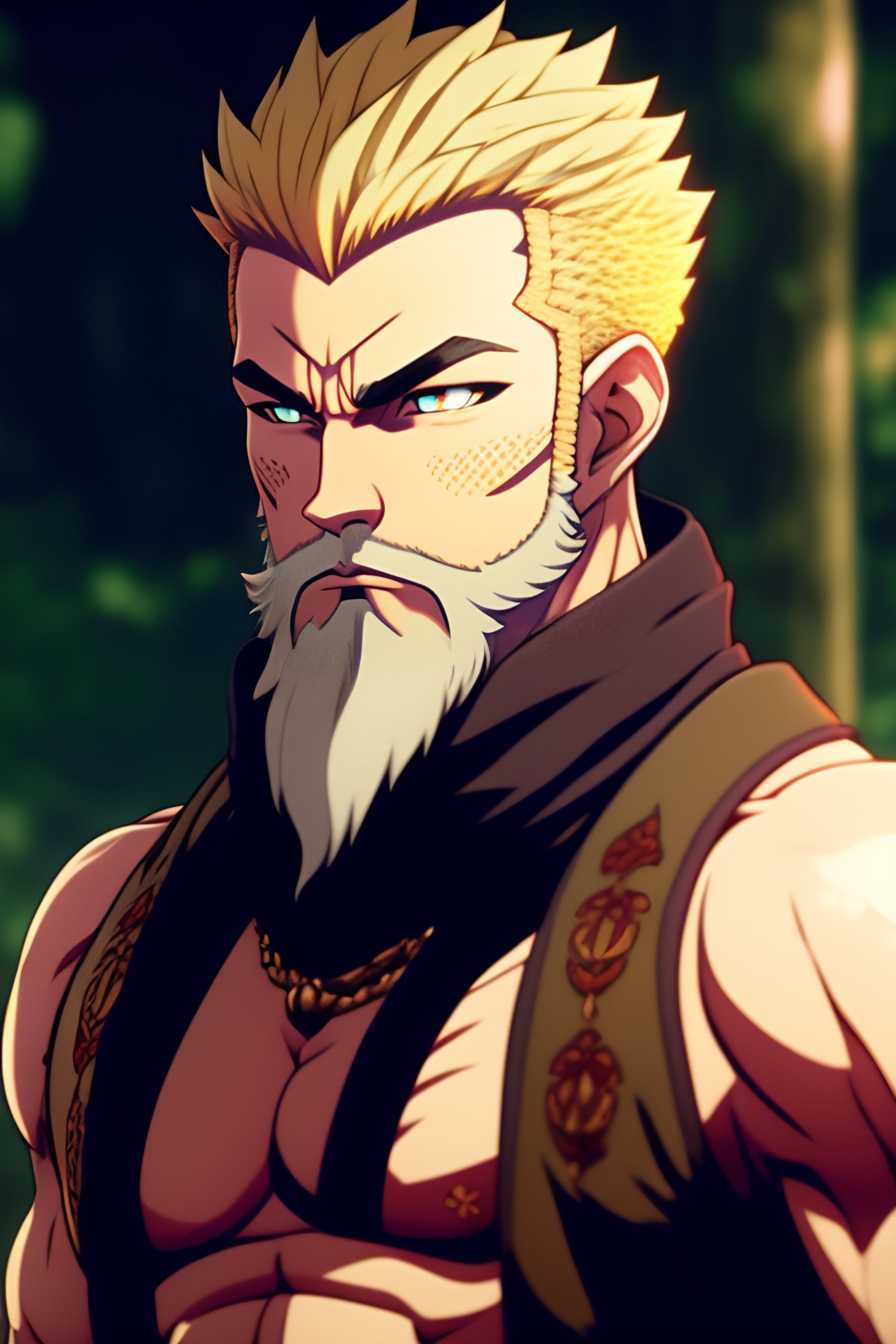 Lexica - Full-body Irish Celtic Druid warrior Very Short blonde Hair ...