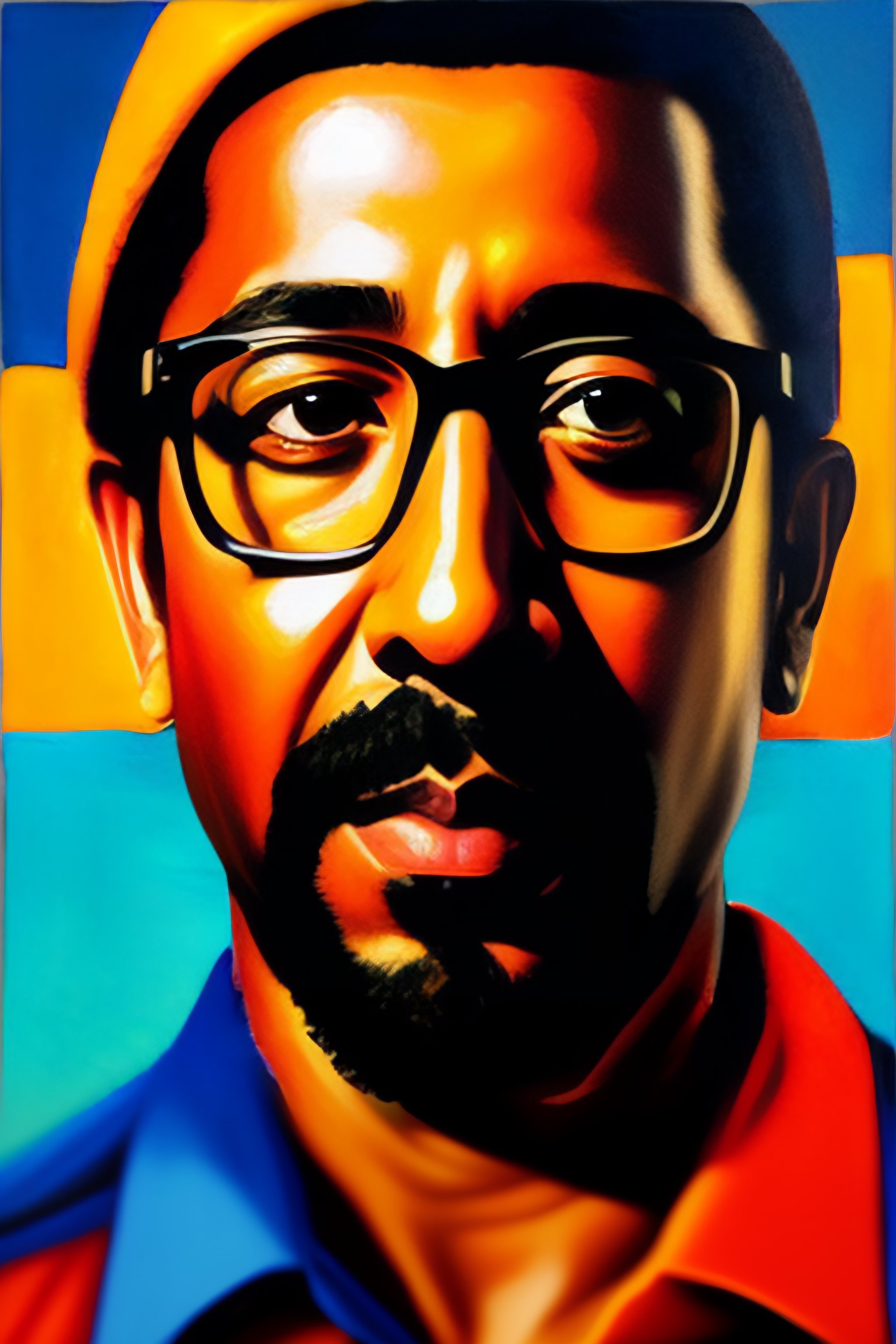 Lexica - Oil paint cheb khaled hight details