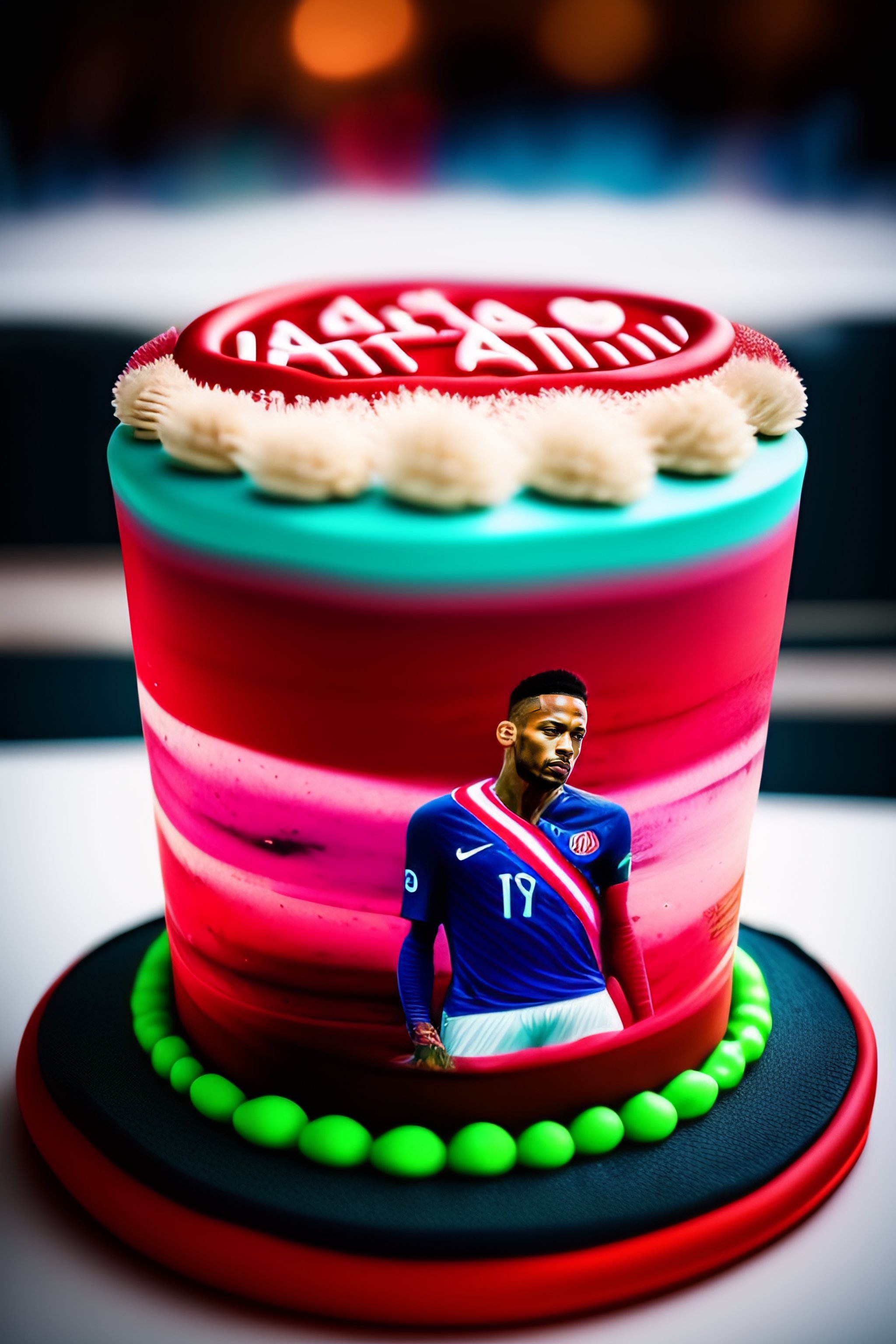 Lexica - Neymar jr in a cake