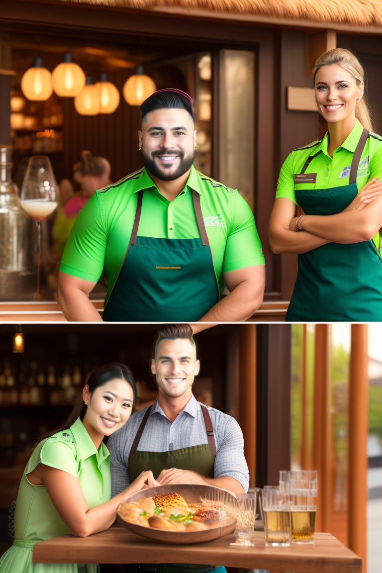 Lexica - Employees of the restaurant which has countryside vibes ...