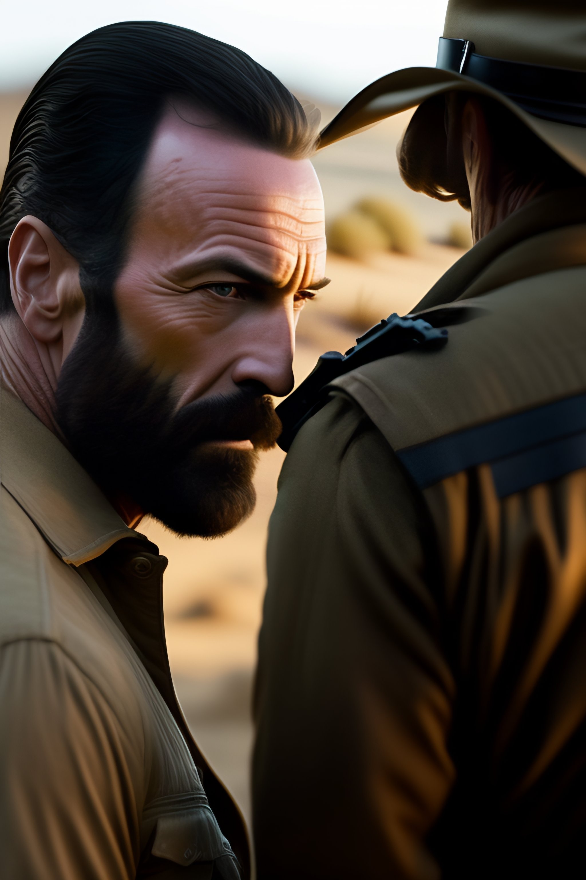 Lexica - Walter White fighting Rick Grimes